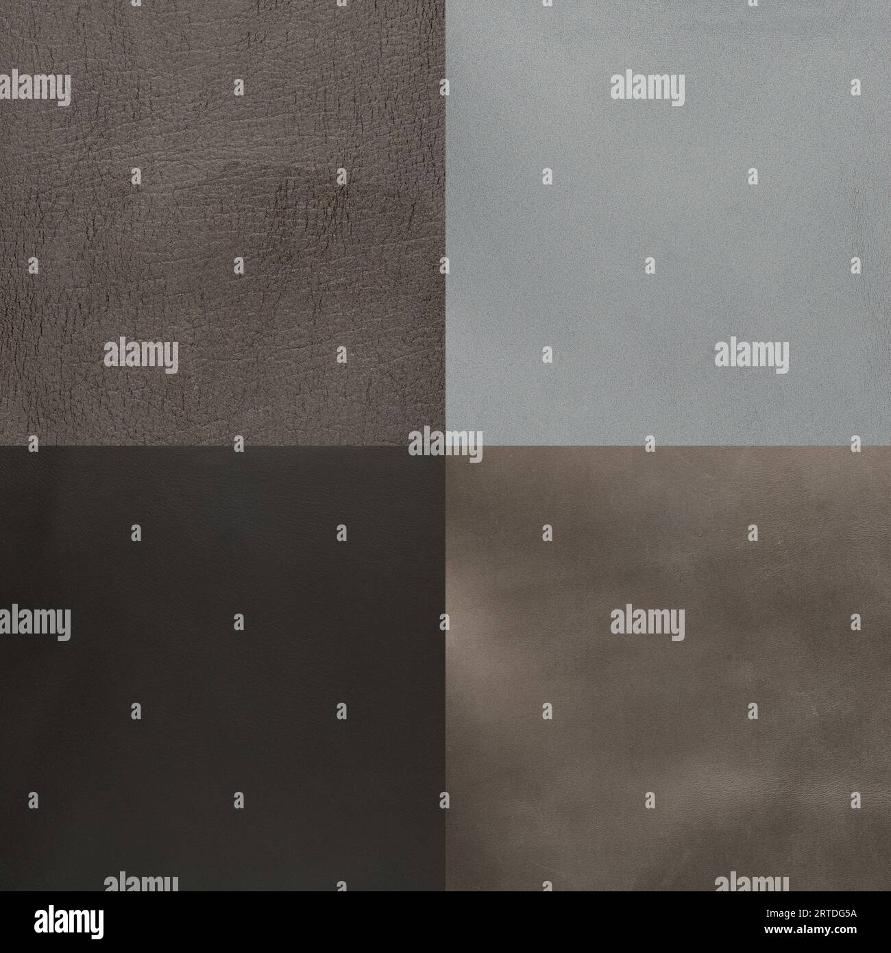 Set of grey leather samples, texture background Stock Photo - Alamy
