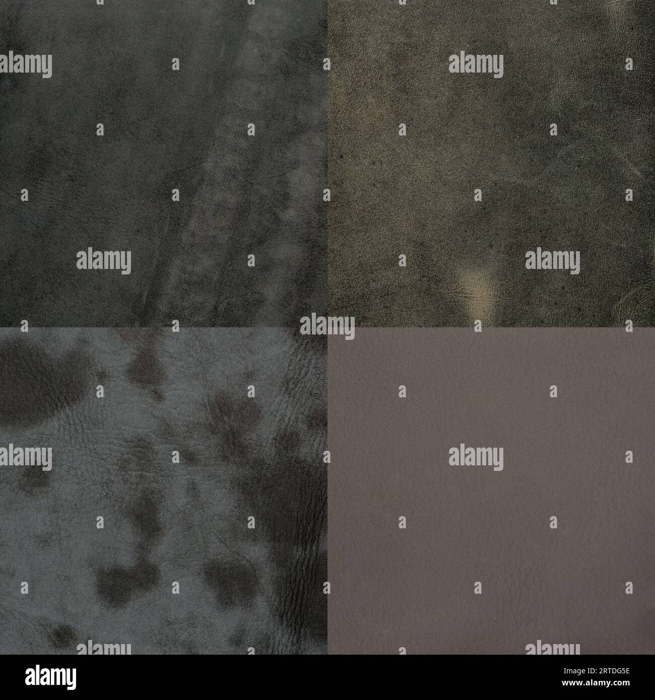 Set of grey leather samples, texture background Stock Photo - Alamy