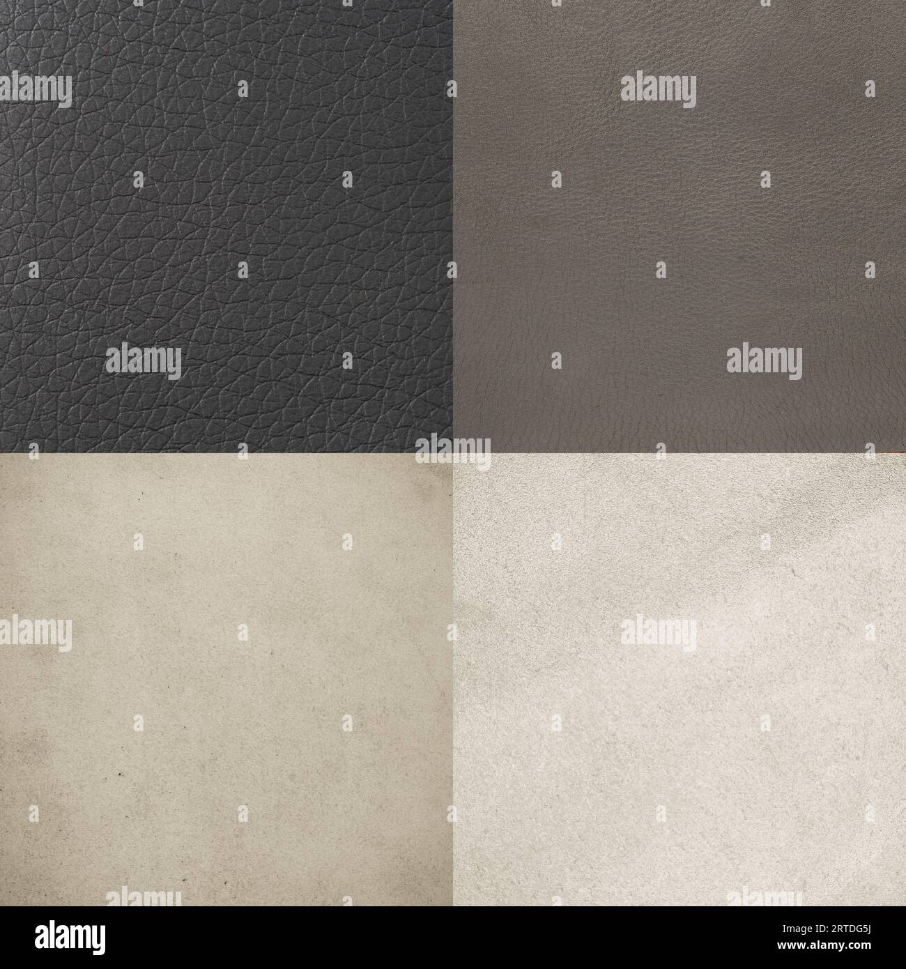 Set of grey leather samples, texture background Stock Photo - Alamy