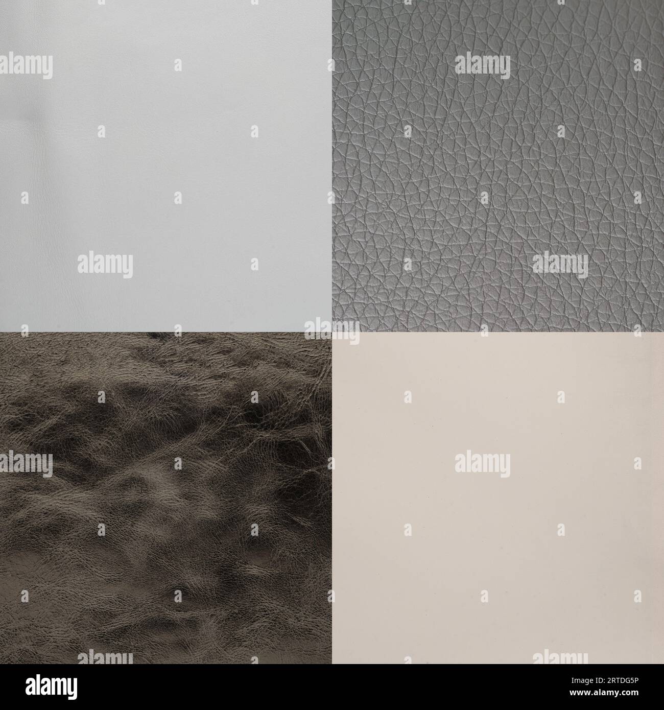 Set of grey leather samples, texture background Stock Photo - Alamy