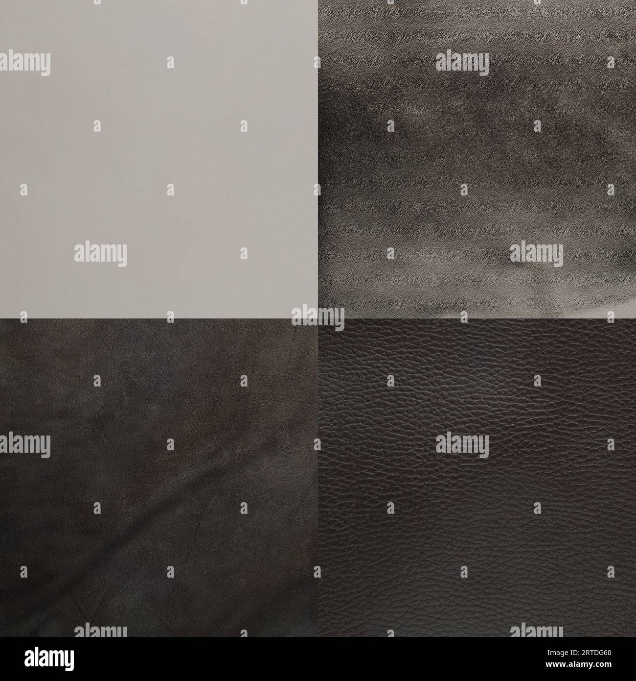 Set of grey leather samples, texture background Stock Photo - Alamy