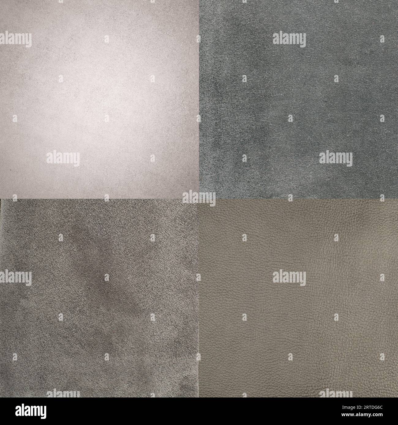 Set of grey leather samples, texture background Stock Photo - Alamy