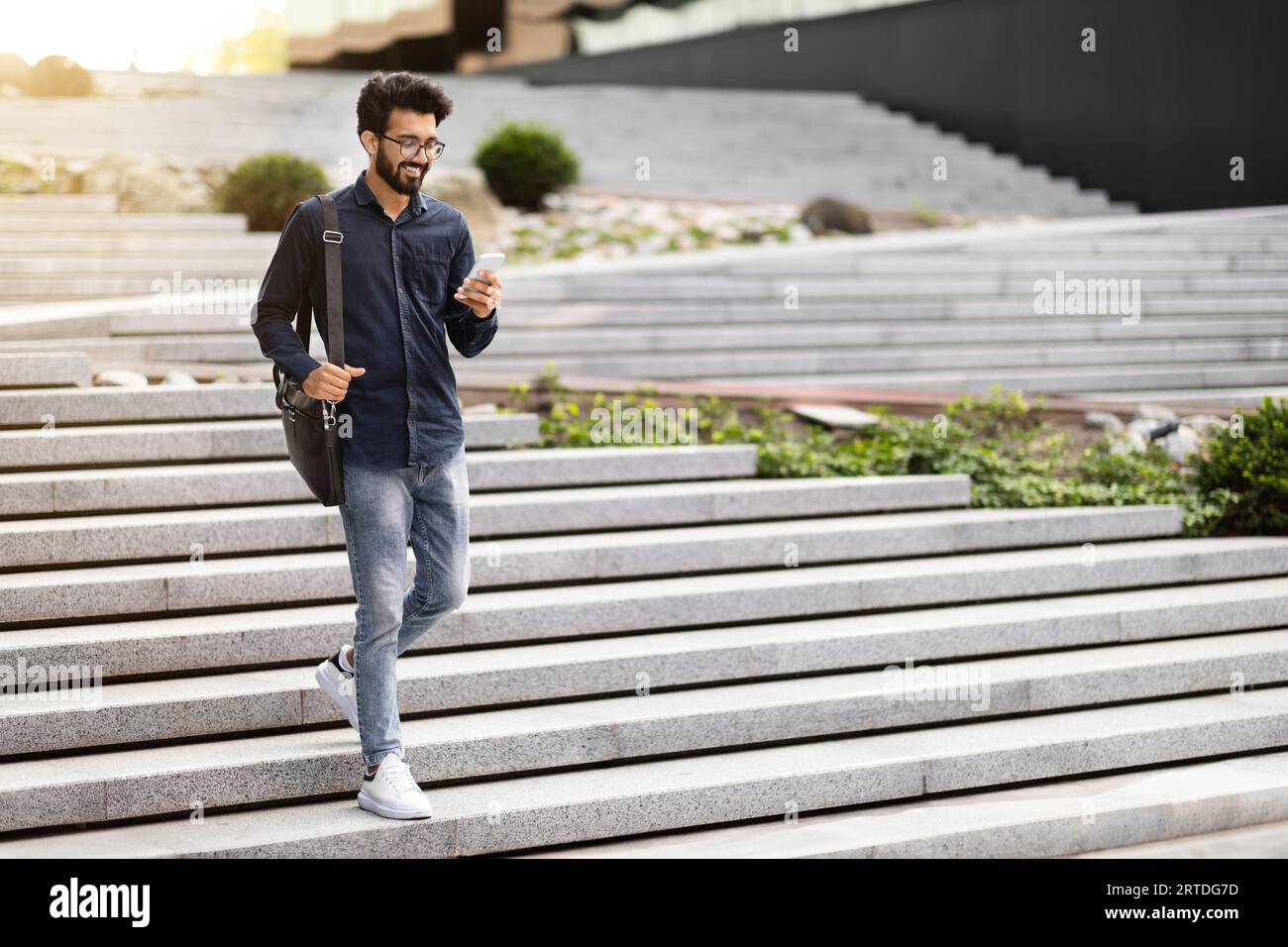 Indian businessman walking stairs hi-res stock photography and images ...