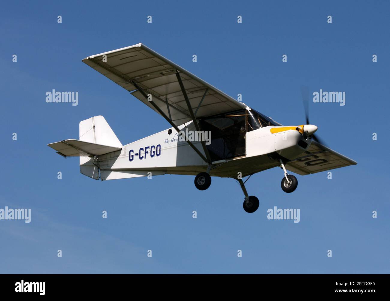 A Best Off Sky Ranger 912S ultralight aircraft departs an airfield in ...