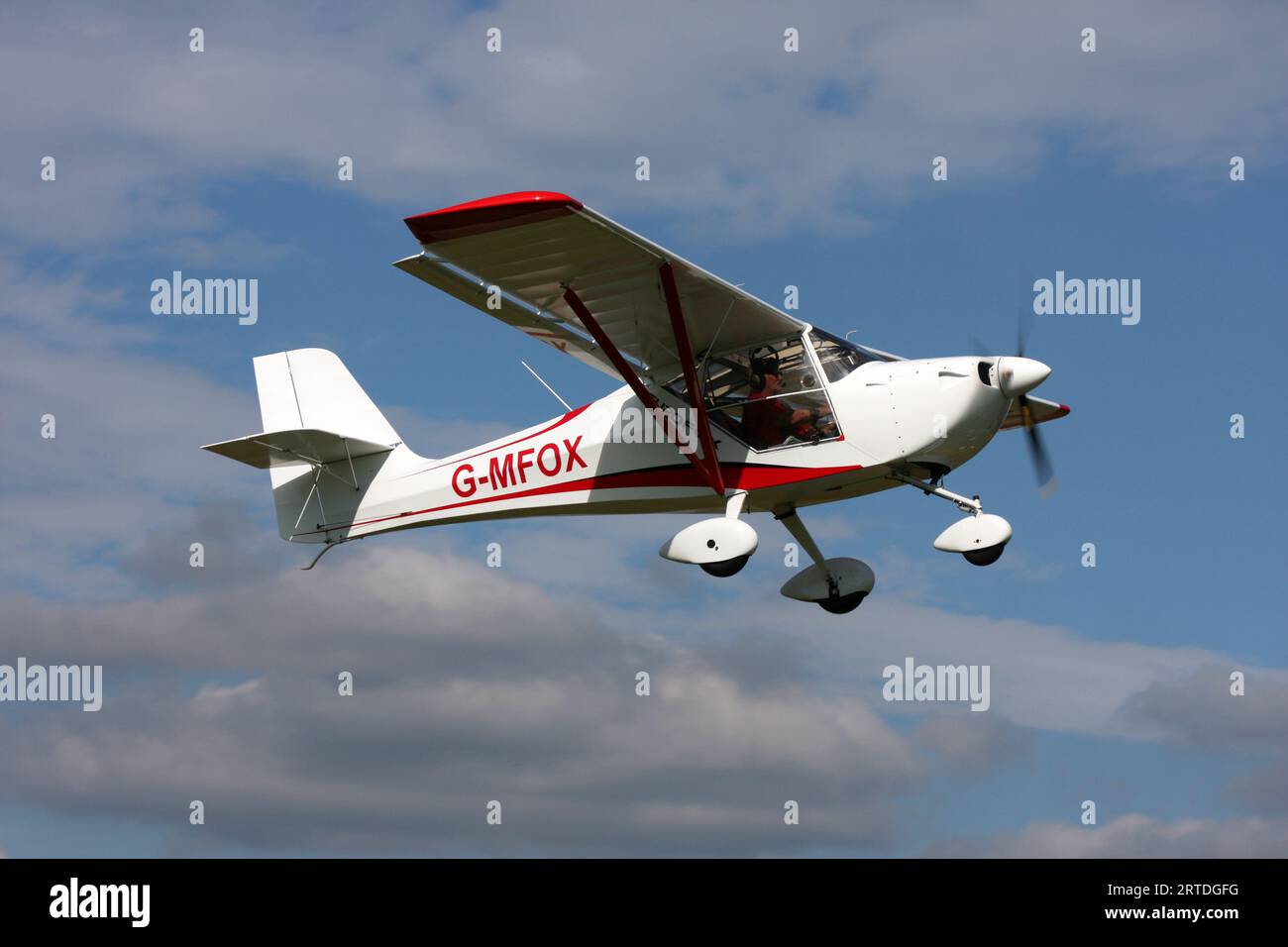 An Aeropro Eurofox 912-2 ultralight aircraft departs an airfield in ...