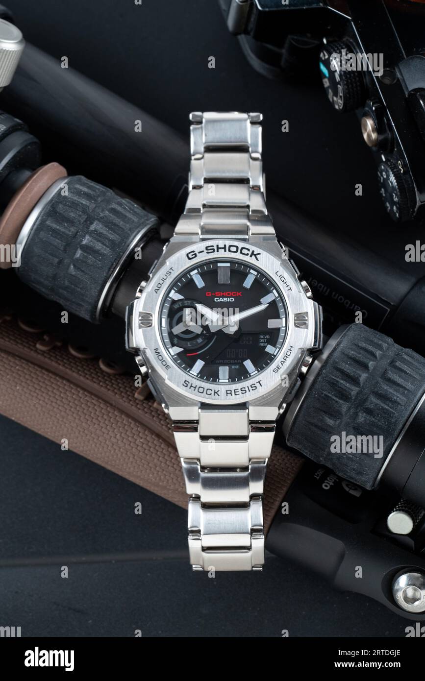 Casio G-Shock GST-B500D-1A Stock Photo - Alamy