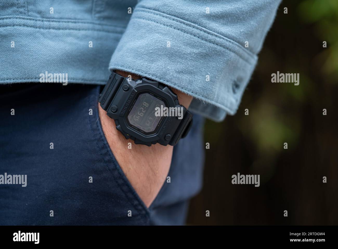 Casio G-Shock GX56BB-1 shot in baseball theme with stitched ball and ...