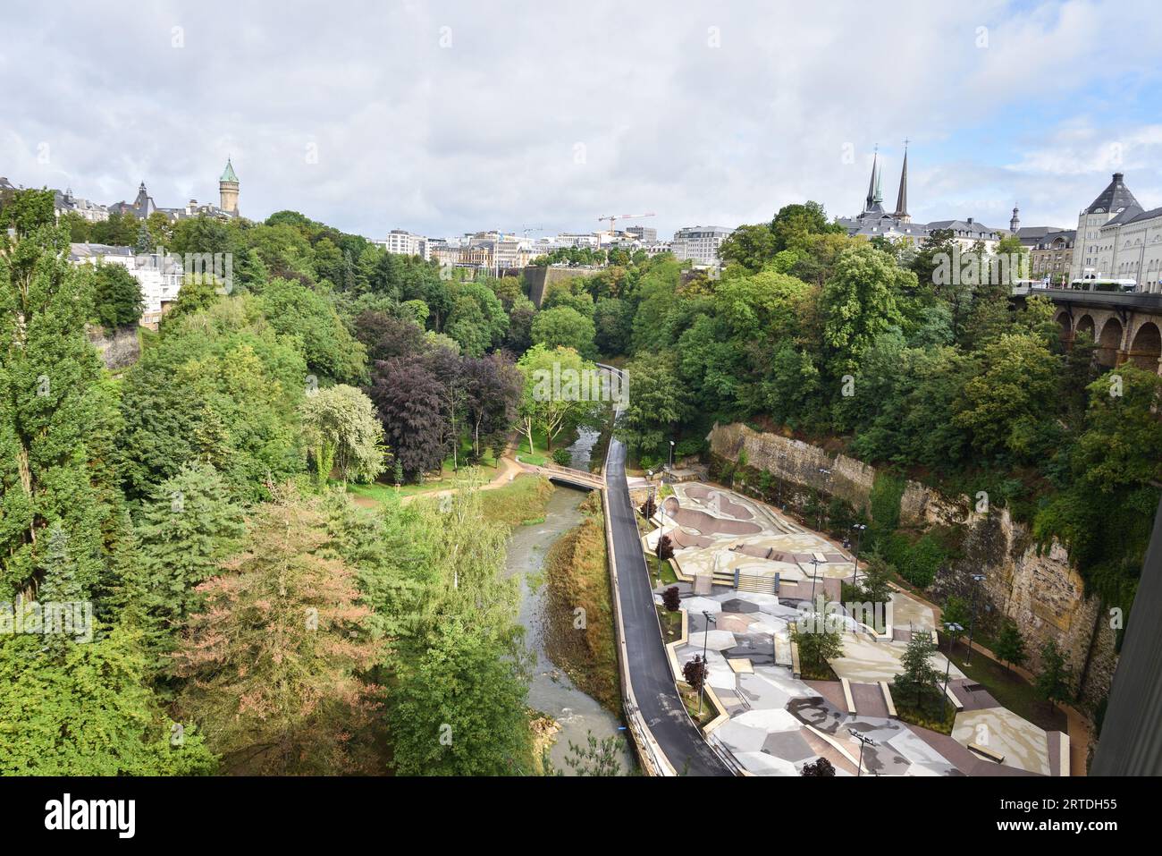Cityscape Panorama with Park and Castle, Luxembourg Stock Photo - Alamy