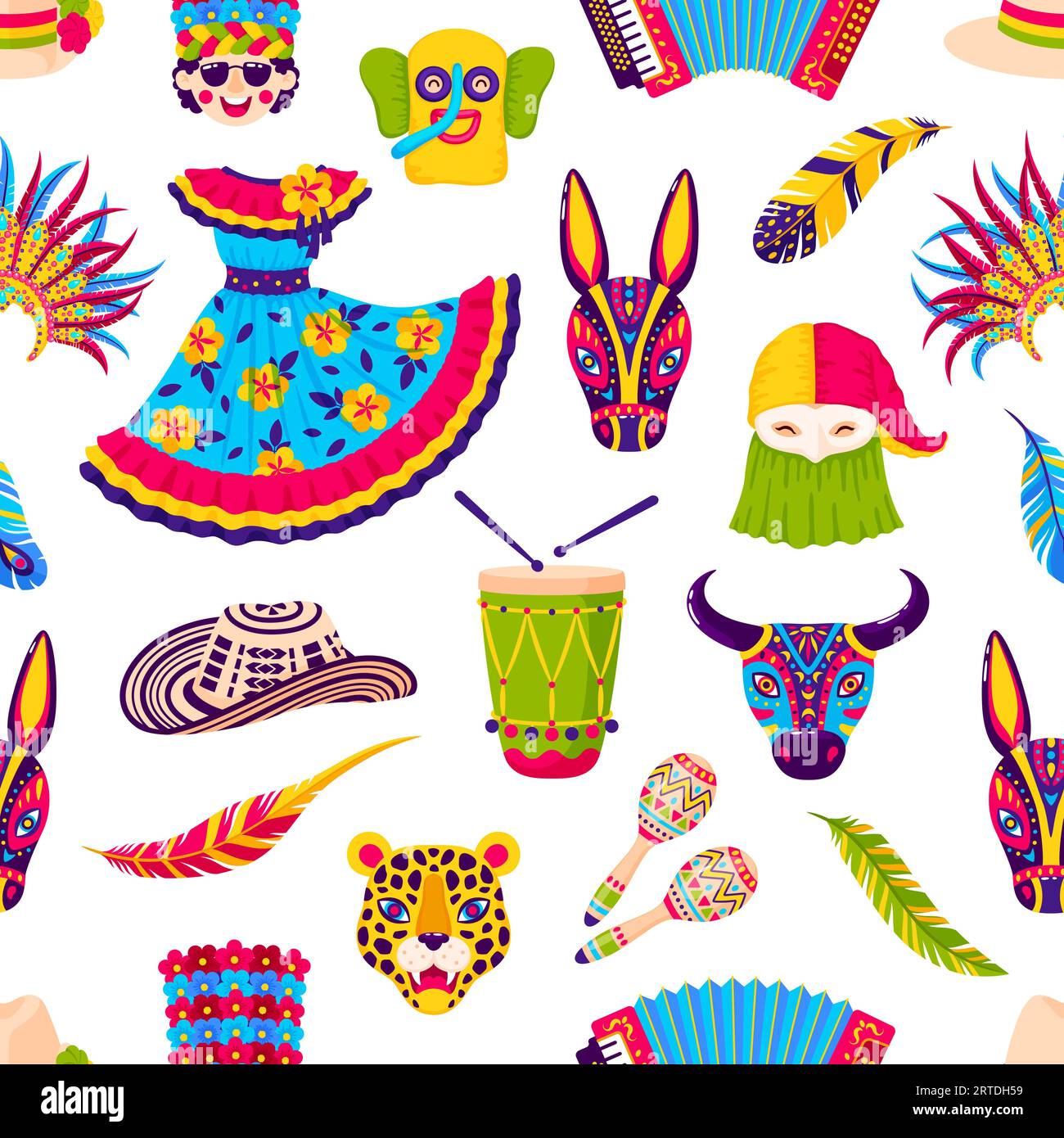 Colombia folk dance Stock Vector Images - Alamy