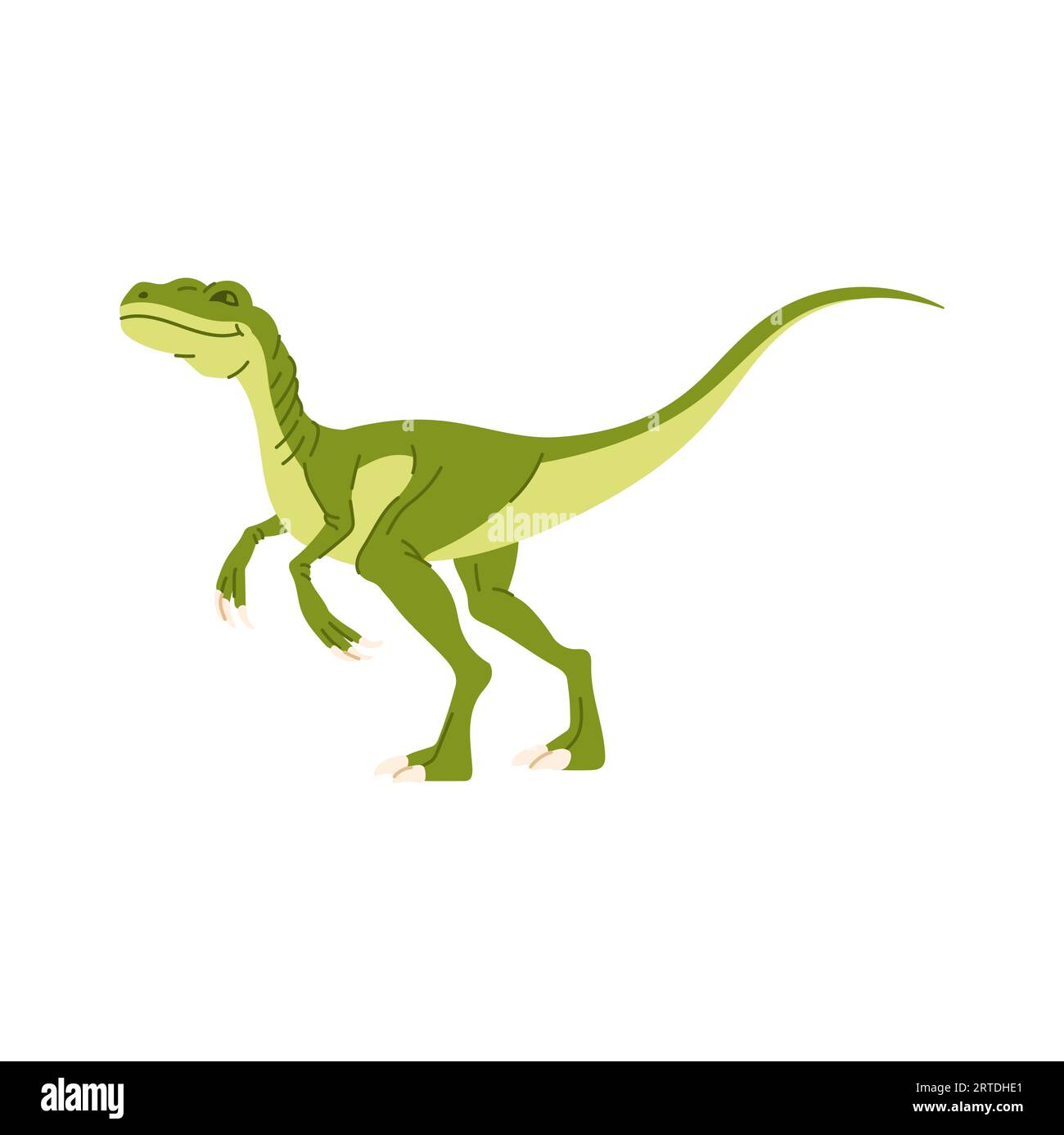 Tyrannosaurus T-rex isolated green cartoon dinosaur. Vector dino T-rex ...