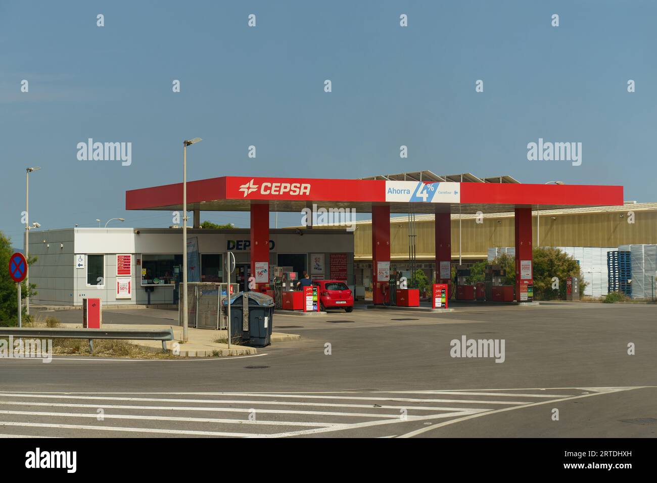 Almeria, Spain - May 25, 2023: The Spanish style gas station of the ...