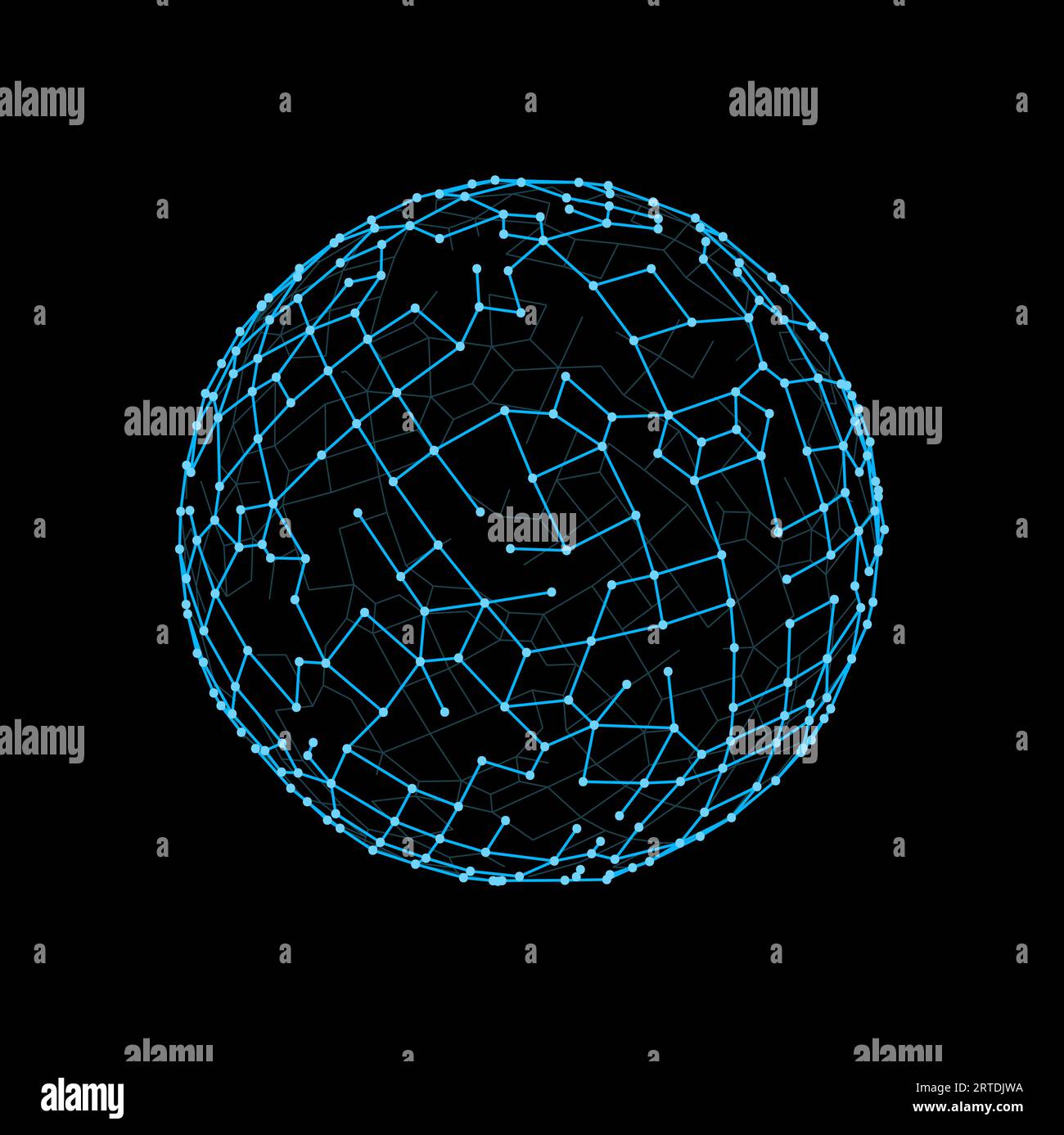 3d futuristic sphere and ball shape or structure. Futuristic mesh ball ...