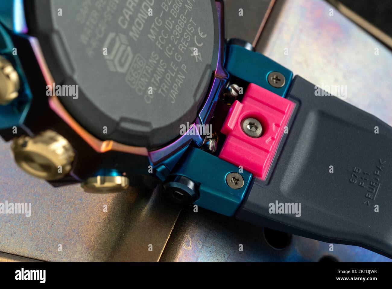 Casio G-Shock MT-G MTG-B2000PH-2AER Blue Phoenix shot on top of ...