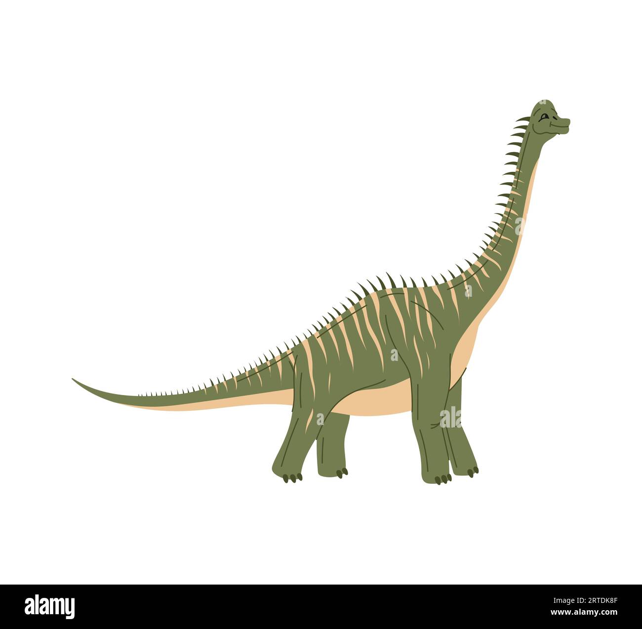 Prehistoric dinosaur Ankylosaurus with long tail and spines on back ...