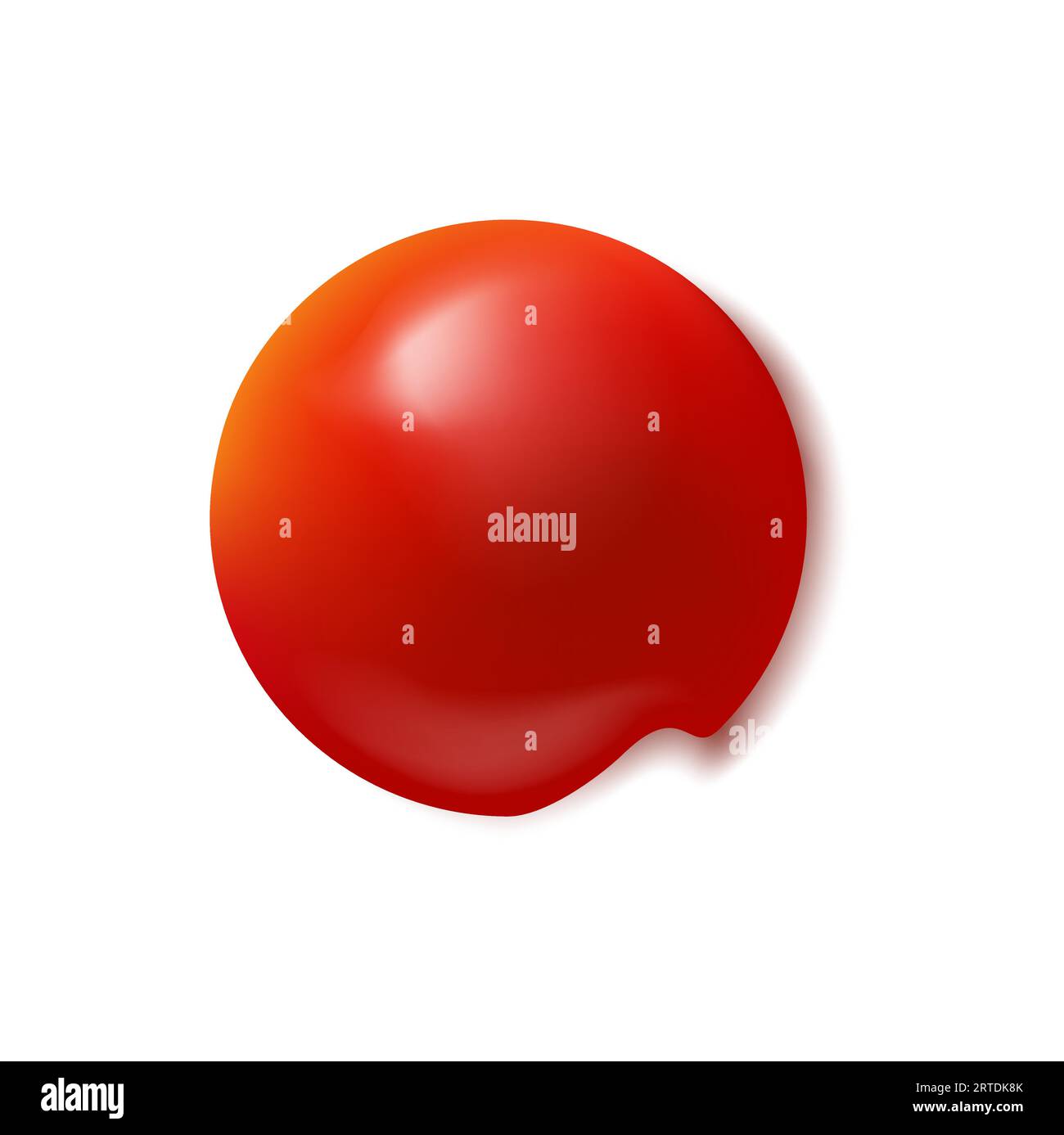 Ketchup sauce stain, round catsup splash or blob, Isolated 3d vector ...