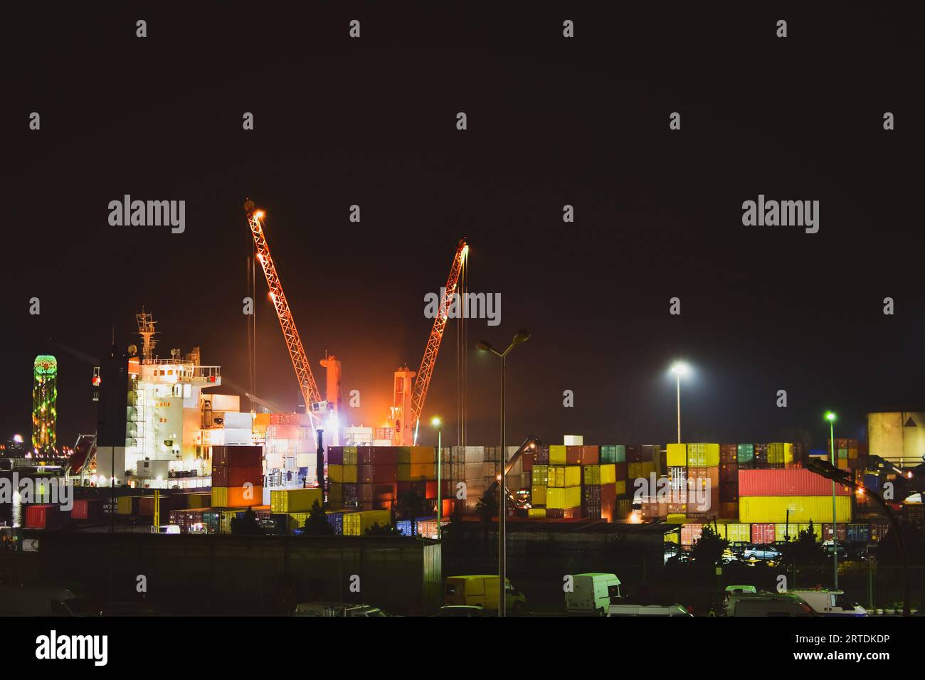 Batumi, Georgia - 17th November, 2021: Container ship loading in sea ...