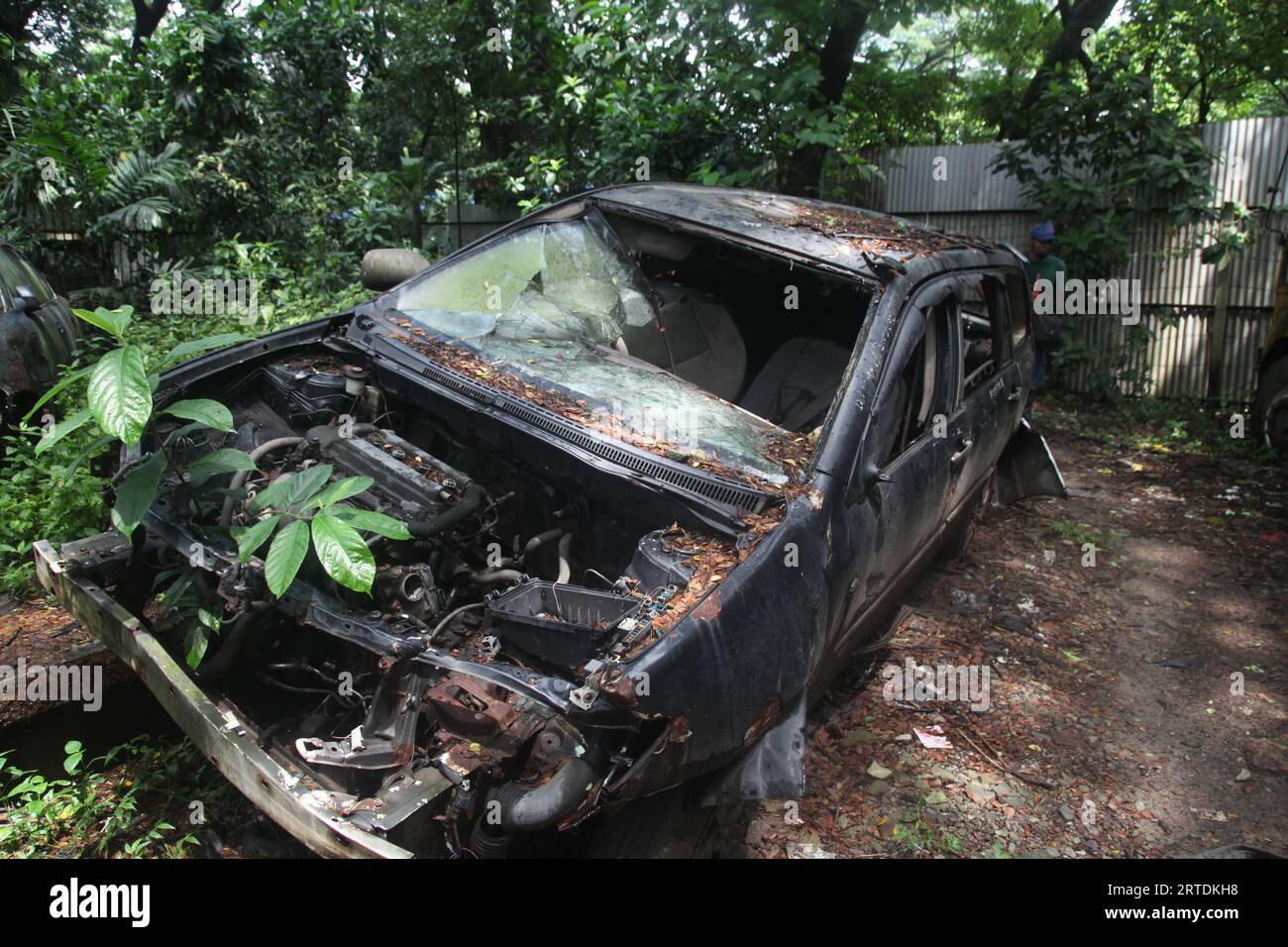 Dhaka, Bangladesh – September 12, 2023: Impounded vehicles have been ...