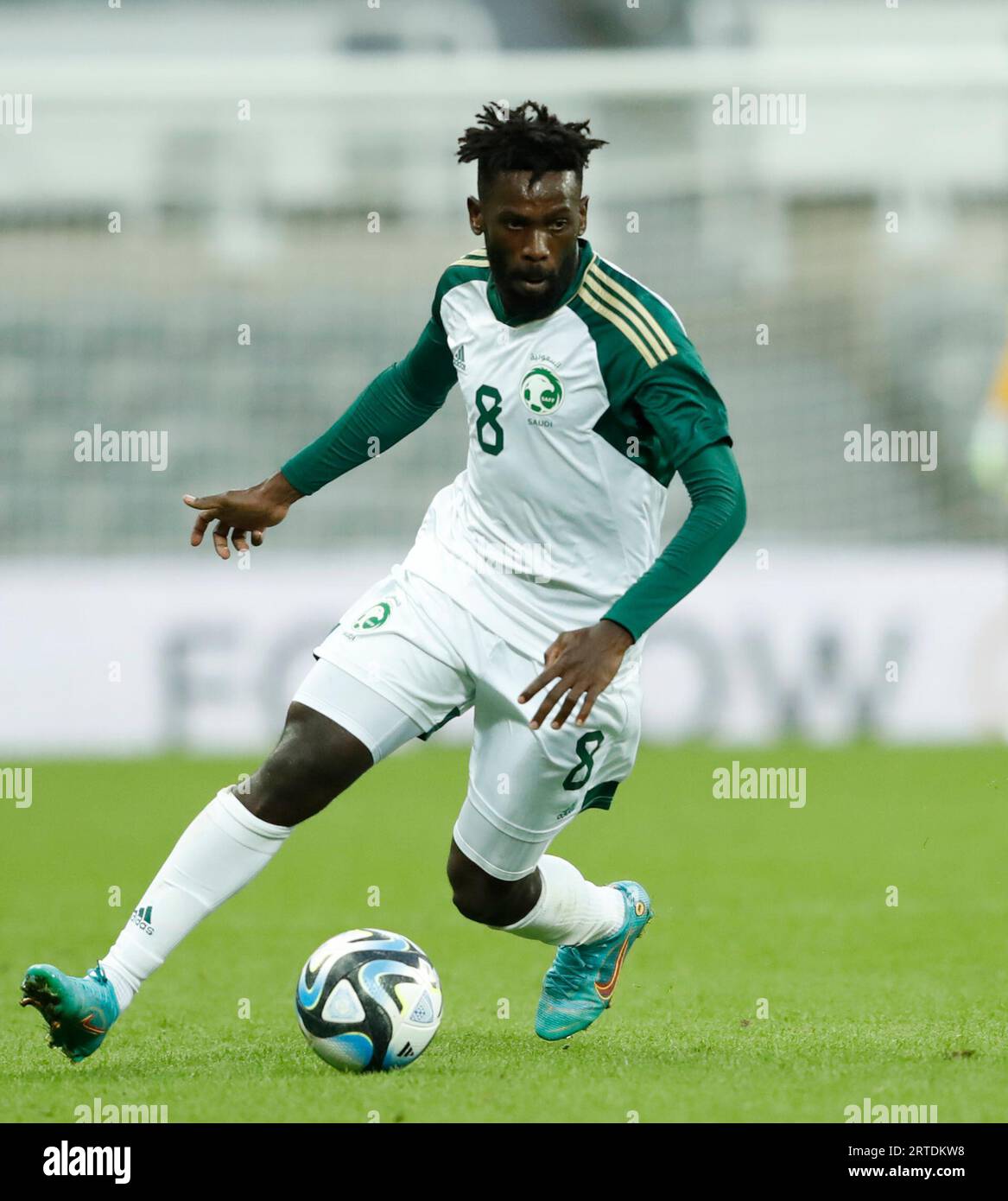 Saudi Arabia's Abdulaziz Al-Bishi during the international friendly ...