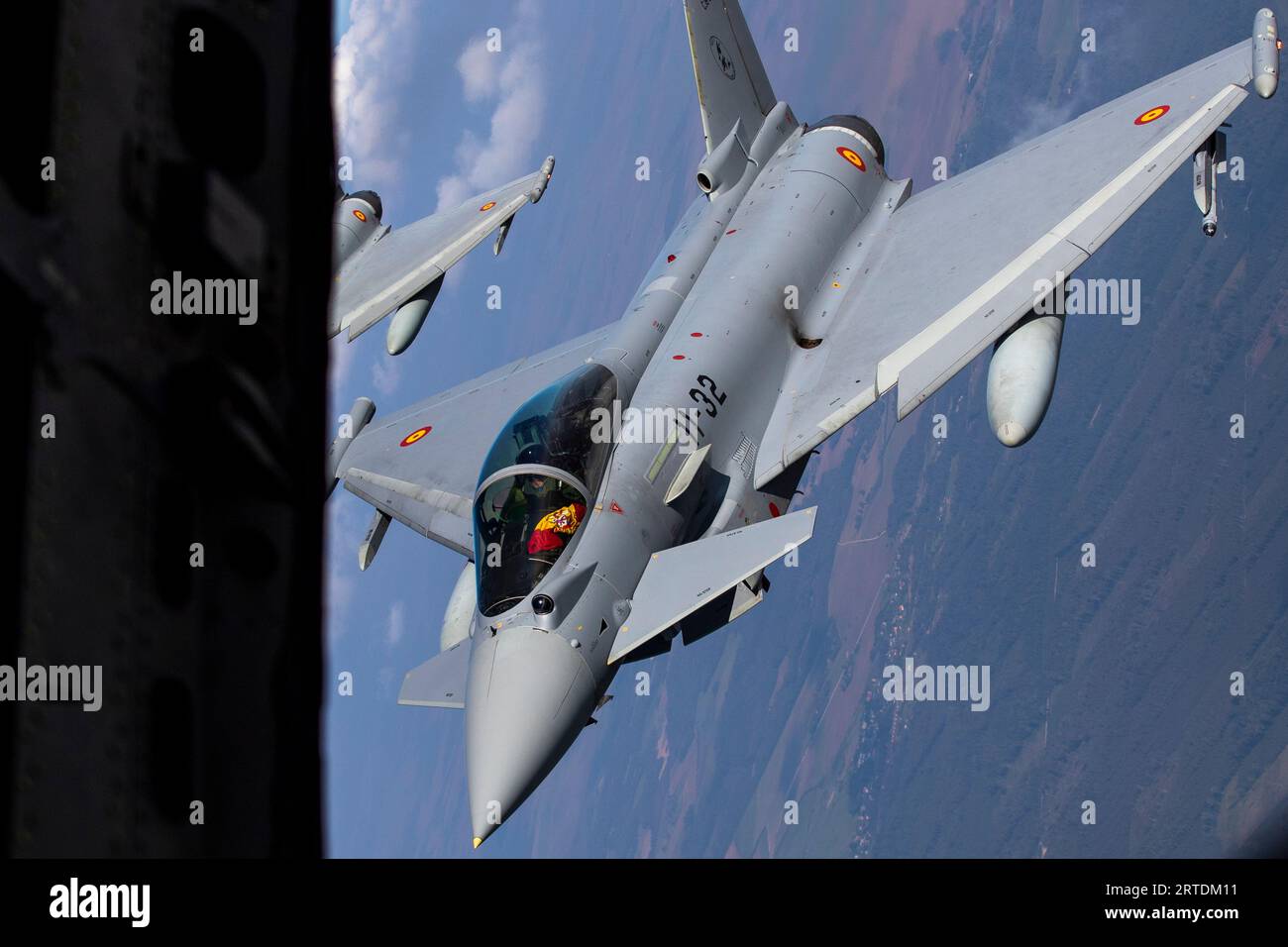 Spanish Air Force Eurofighter Typhoon military fighter jets ...