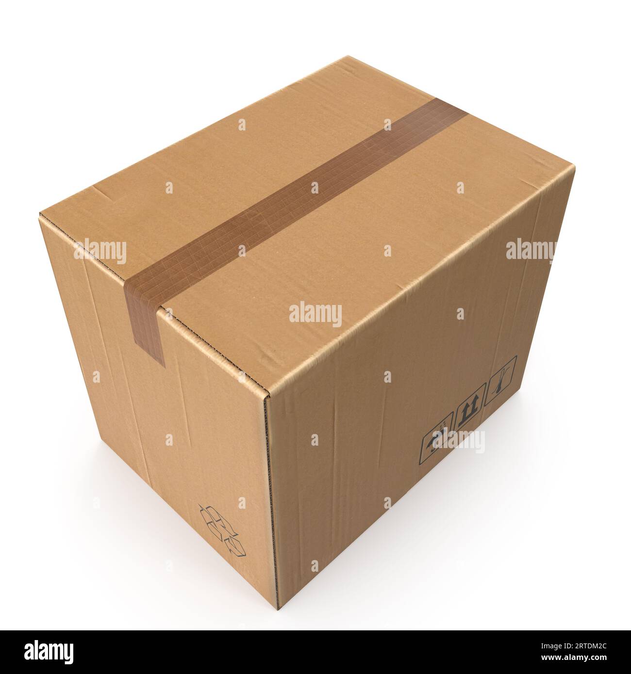 Cardboard box isolated on white background Stock Photo - Alamy