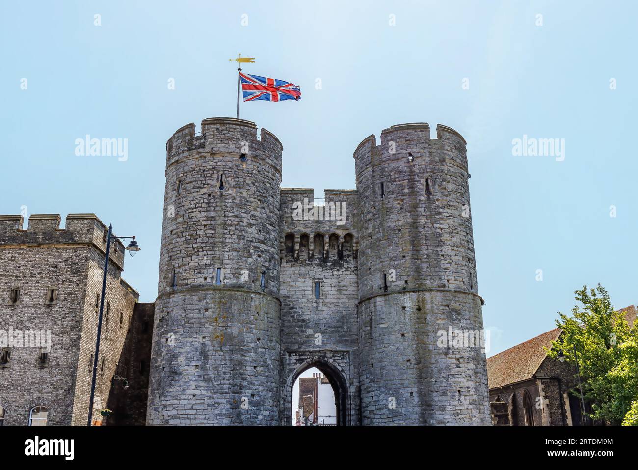 The Westgate in Canterbury, Kent, England, high western gate of the ...