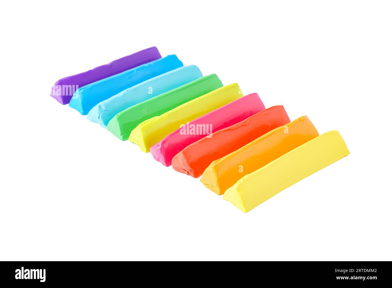 Set of colorful play dough on white background Stock Photo - Alamy