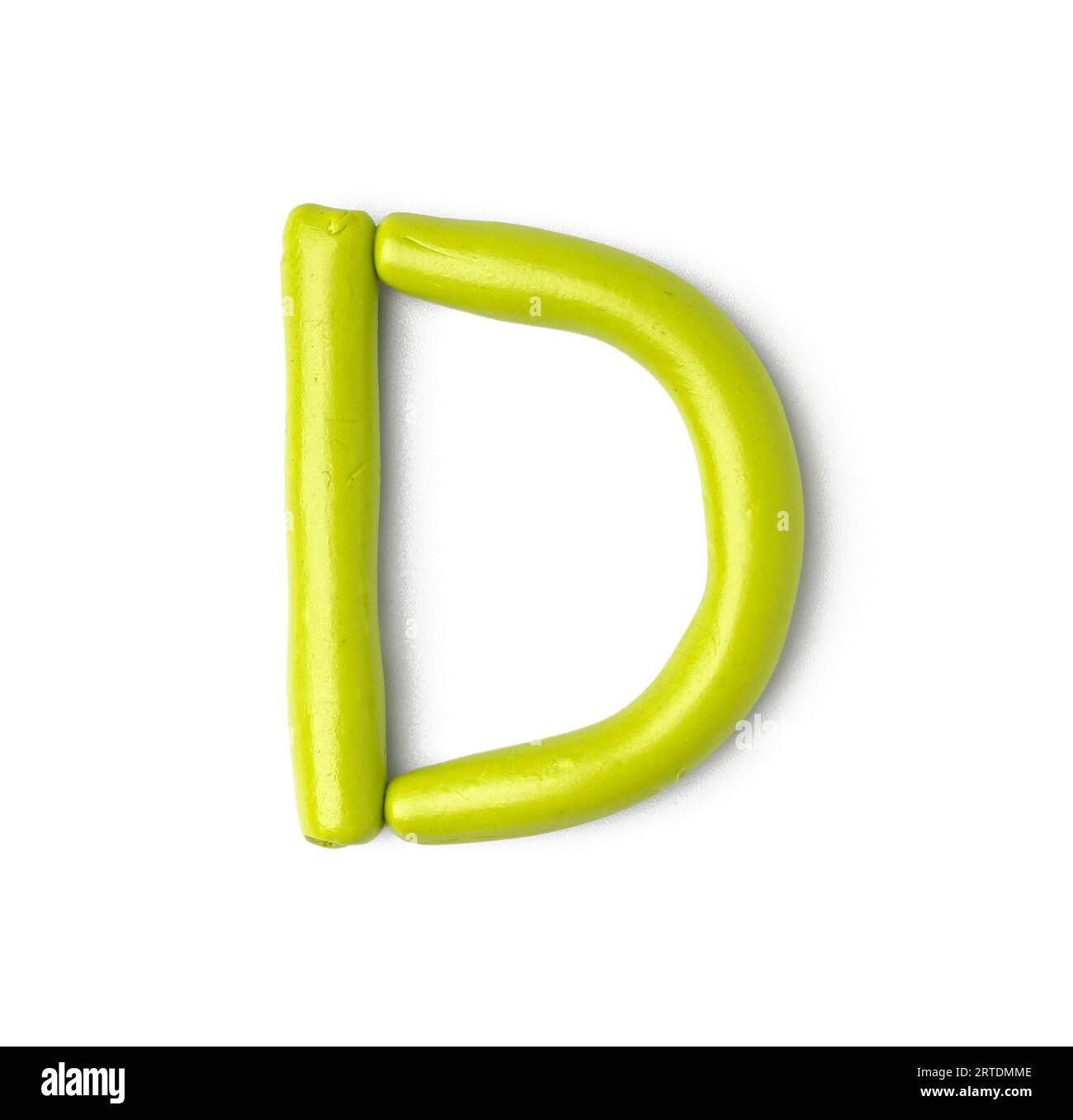 Letter D made of play dough on white background Stock Photo - Alamy