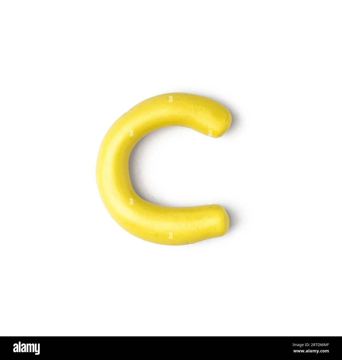 Letter C made of play dough on white background Stock Photo - Alamy