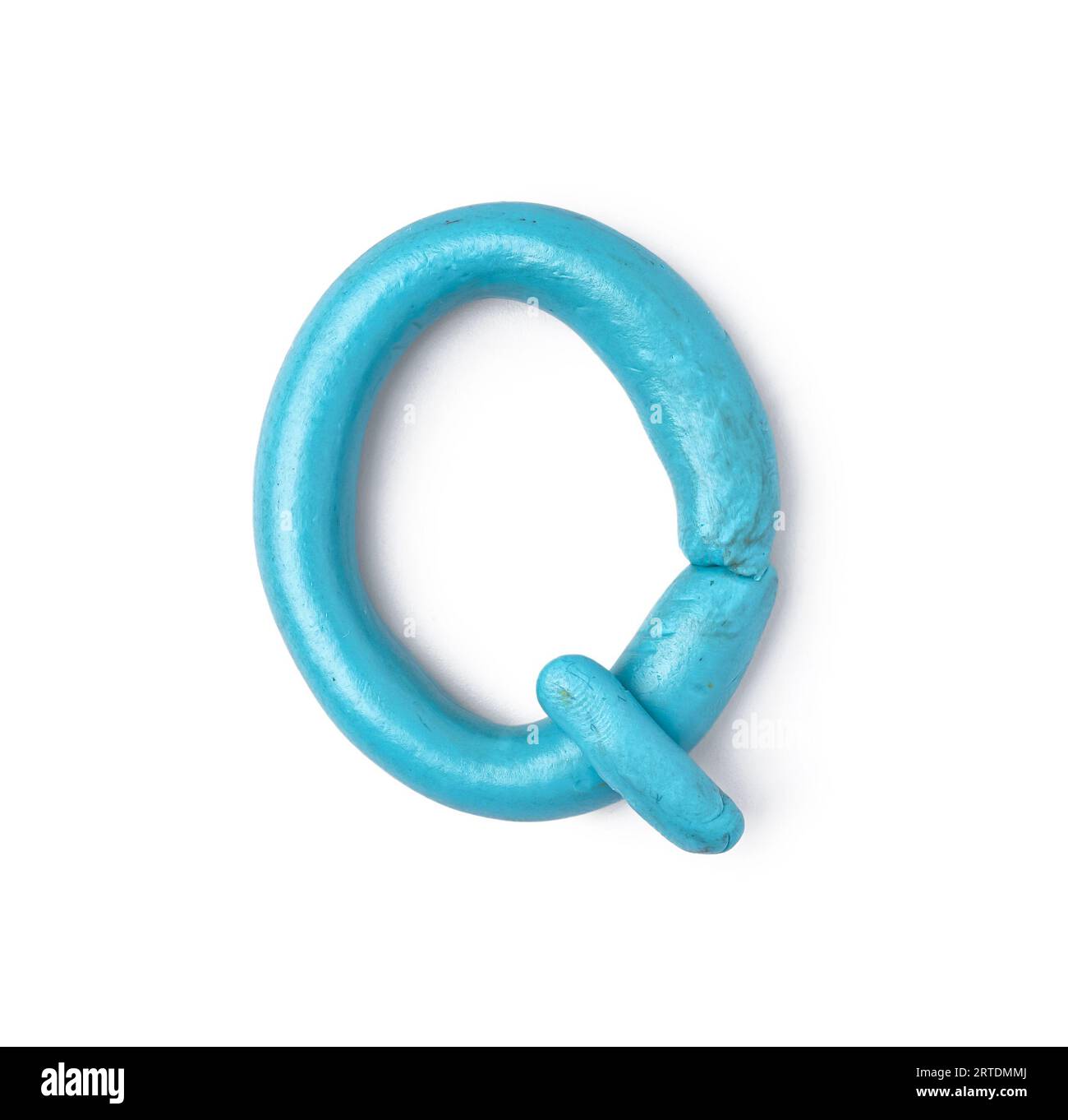 Letter Q made of play dough on white background Stock Photo - Alamy