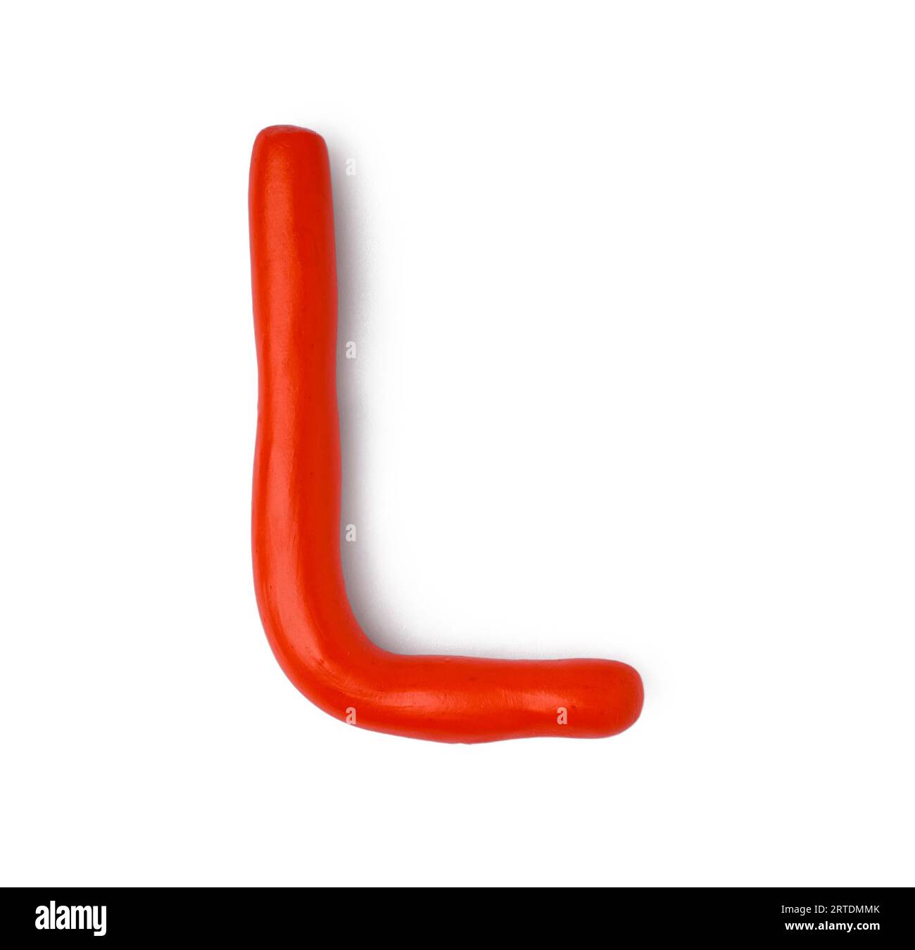 Letter L made of play dough on white background Stock Photo - Alamy