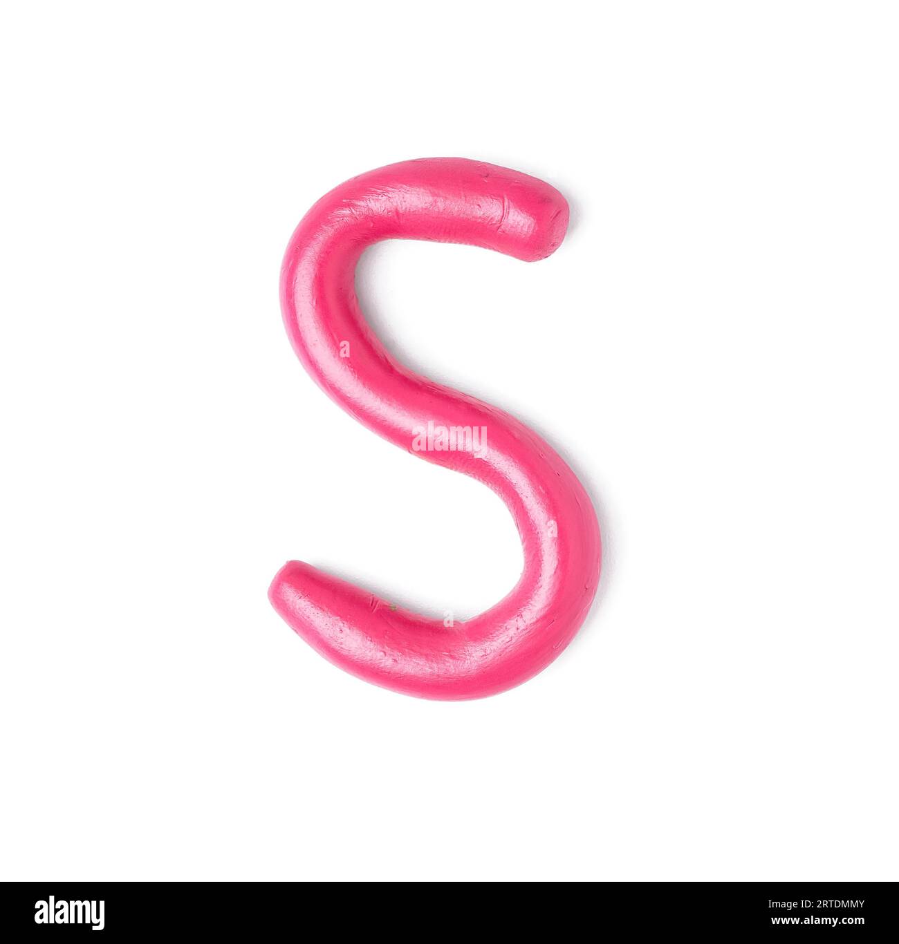 Letter S made of play dough on white background Stock Photo - Alamy