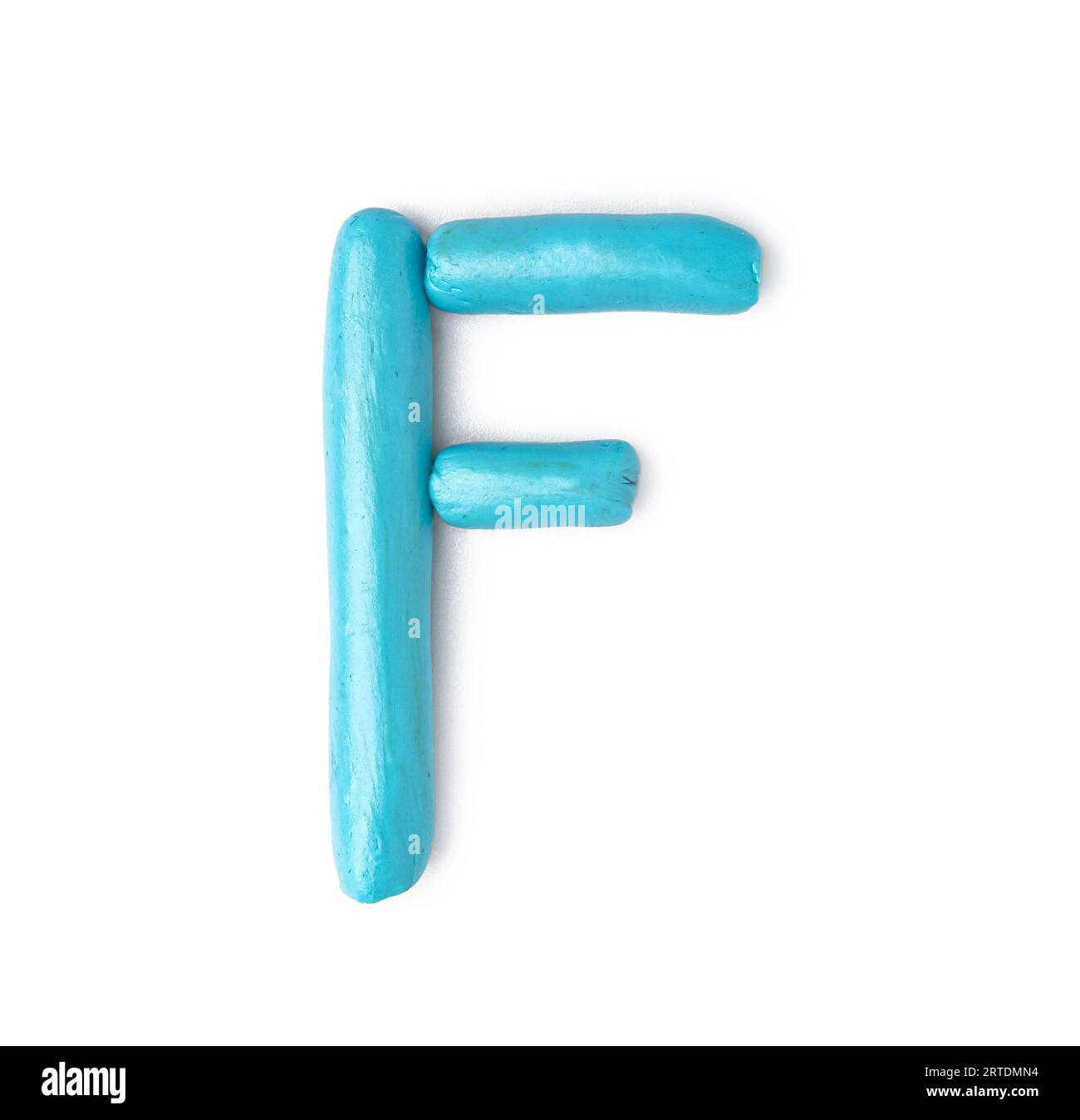 Letter F made of play dough on white background Stock Photo - Alamy