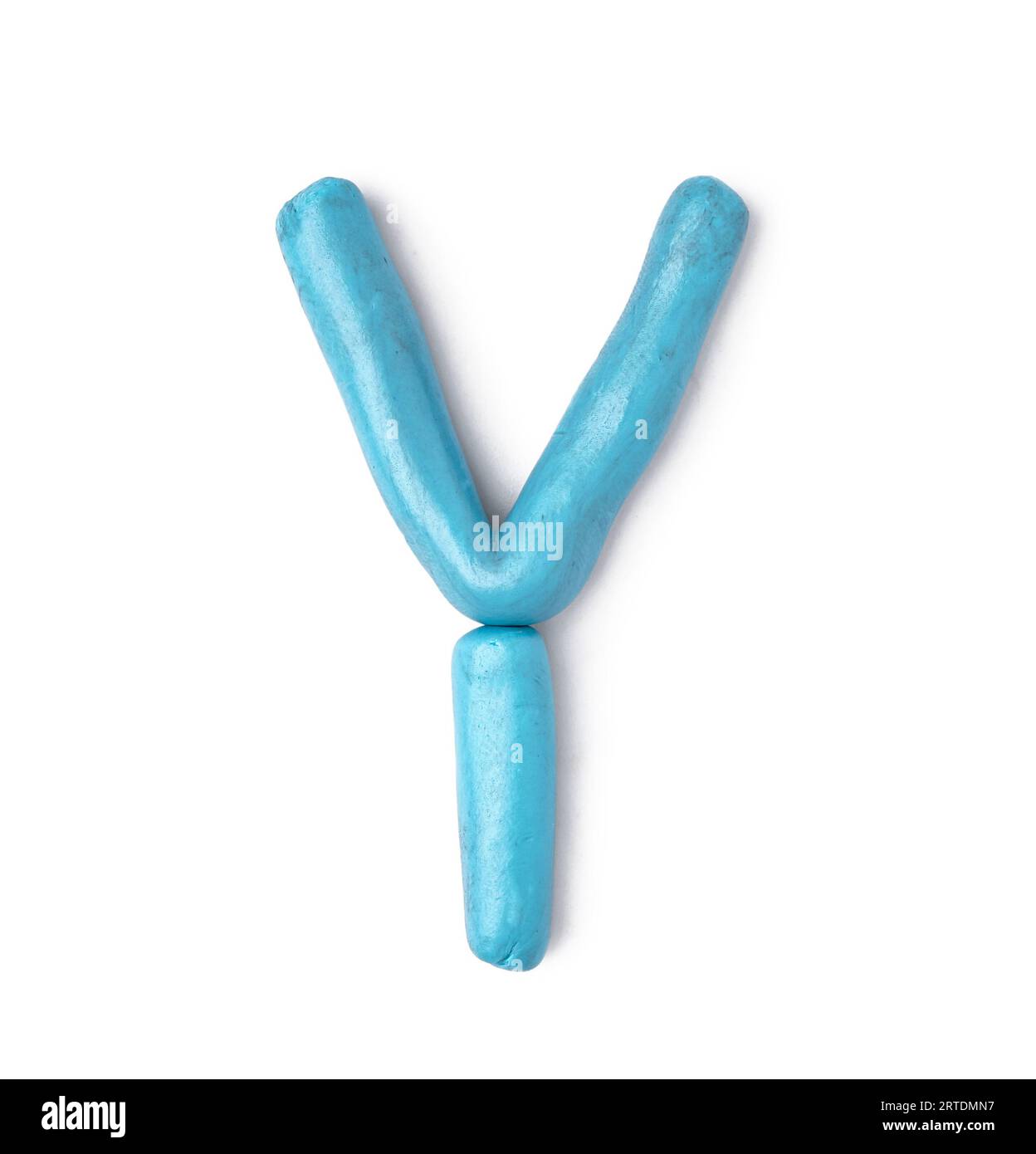 Letter Y made of play dough on white background Stock Photo - Alamy