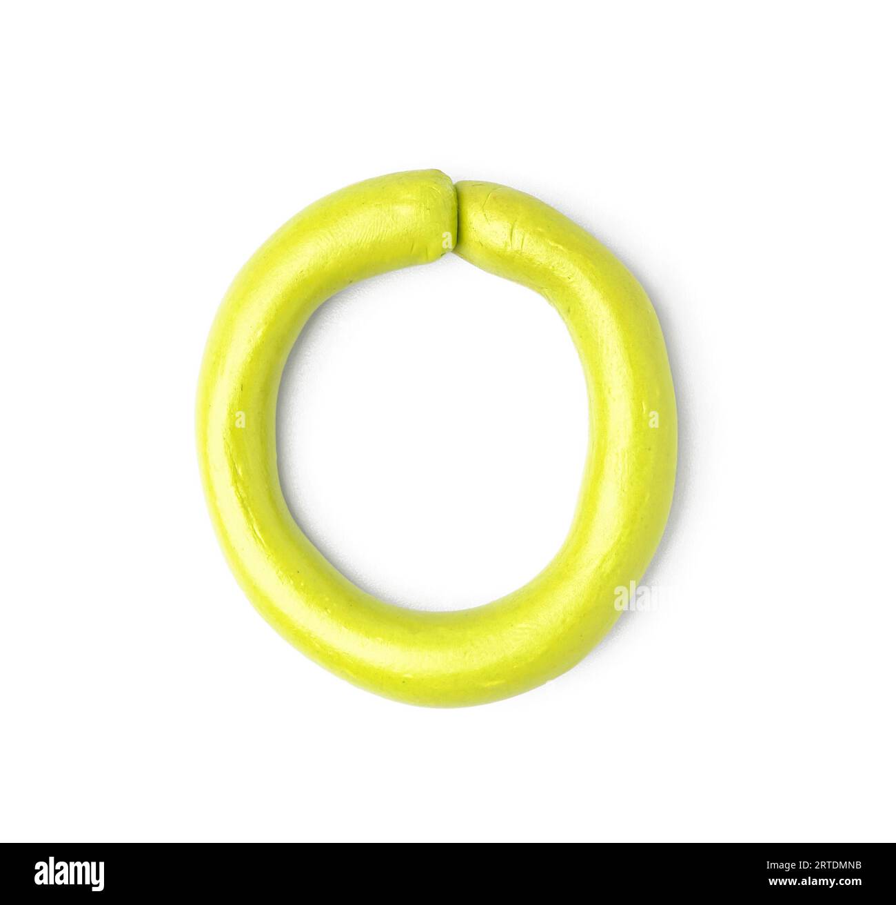 Letter O made of play dough on white background Stock Photo - Alamy