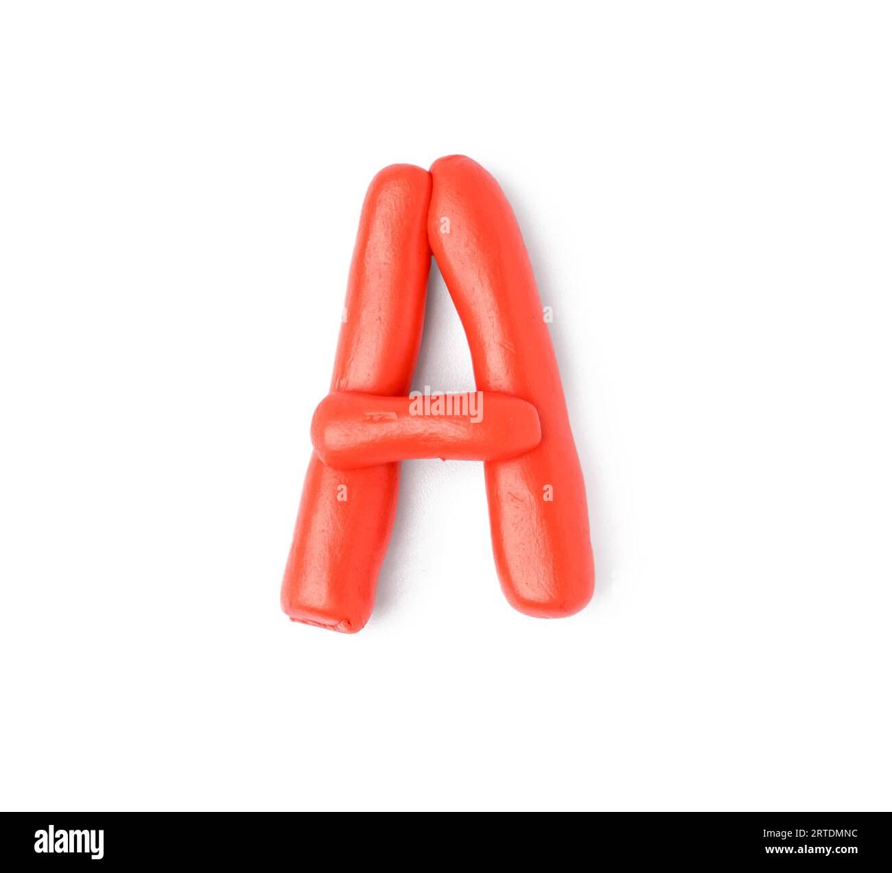 Letter A made of play dough on white background Stock Photo - Alamy