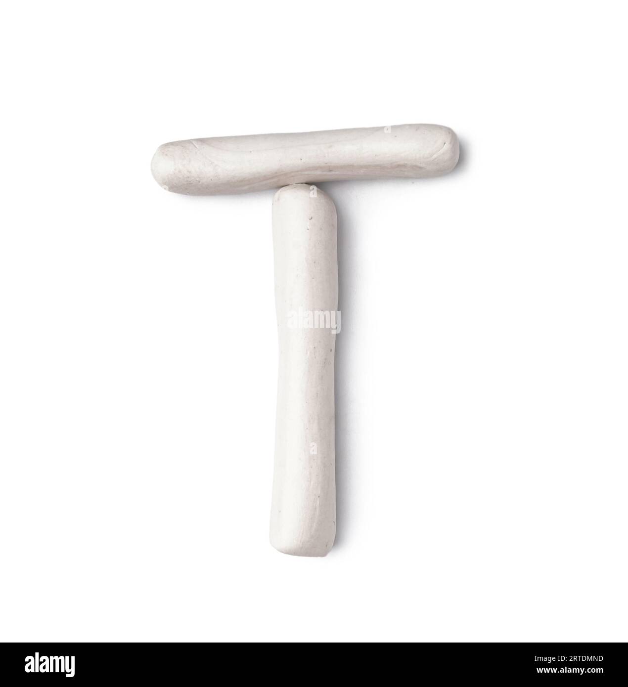 Letter T made of play dough on white background Stock Photo - Alamy