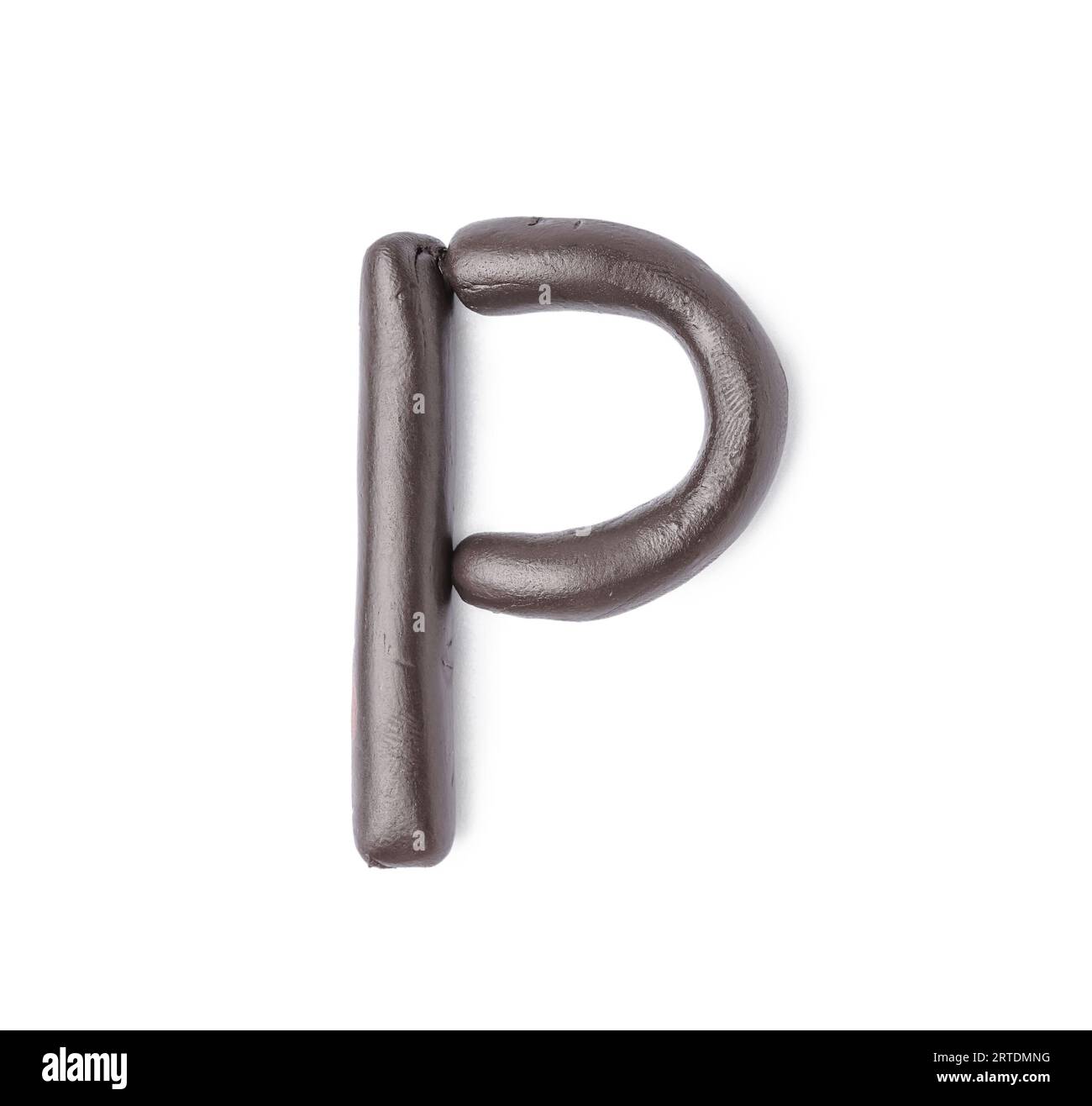Letter P made of play dough on white background Stock Photo - Alamy
