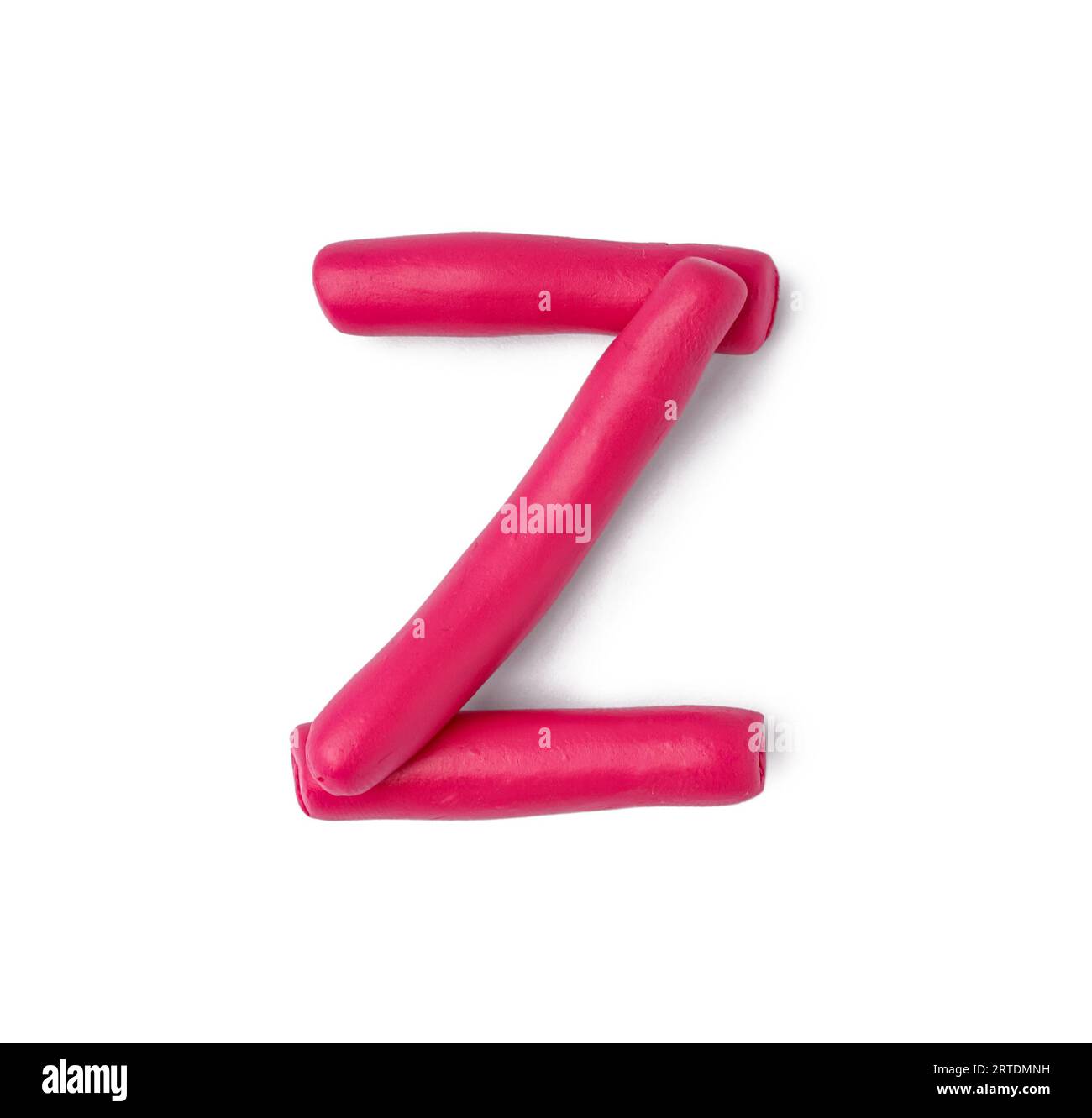 Letter Z made of play dough on white background Stock Photo - Alamy
