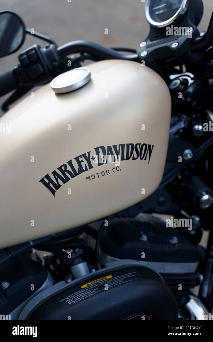 San Francisco, USA - September 1, 2023: Harley Davidson motorcycle ...