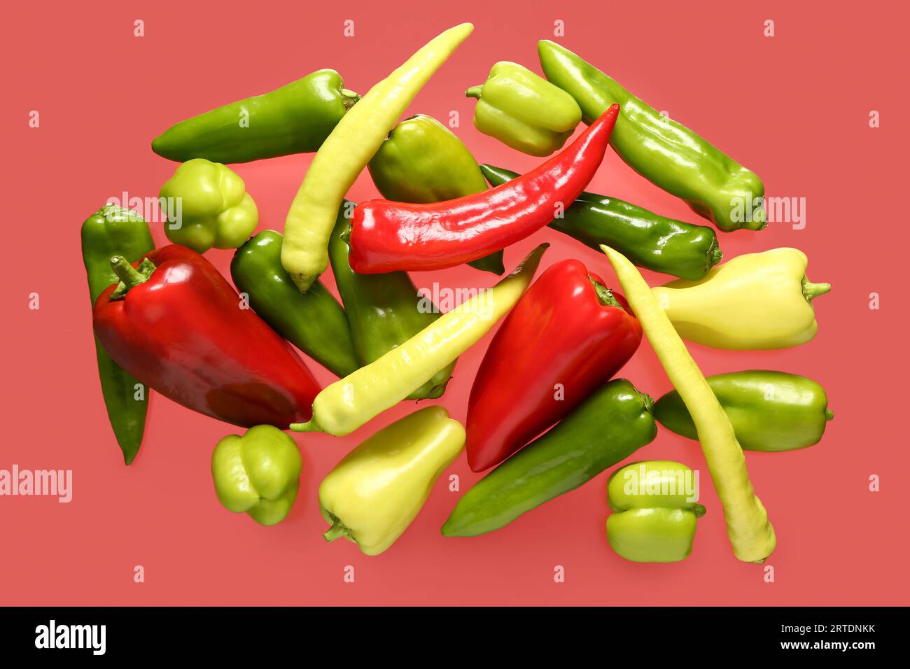 Fresh flying chili peppers on hi-res stock photography and images - Alamy