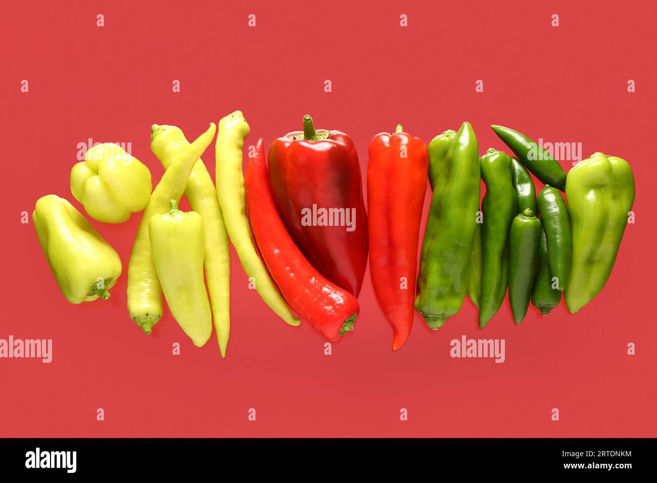 Fresh flying chili peppers on hi-res stock photography and images - Alamy