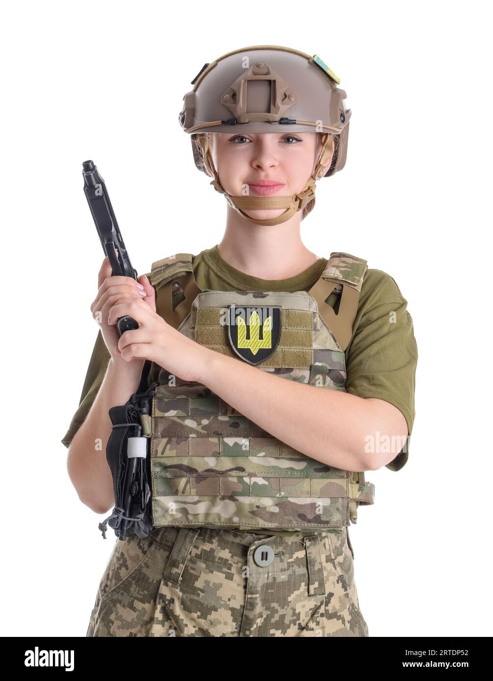 Female soldier with gun hi-res stock photography and images - Alamy
