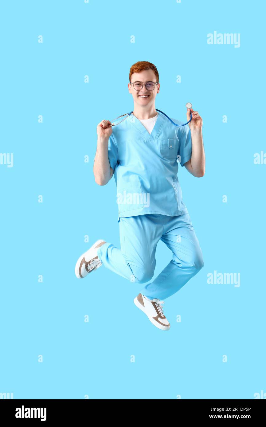 Nurse jumping hi-res stock photography and images - Alamy