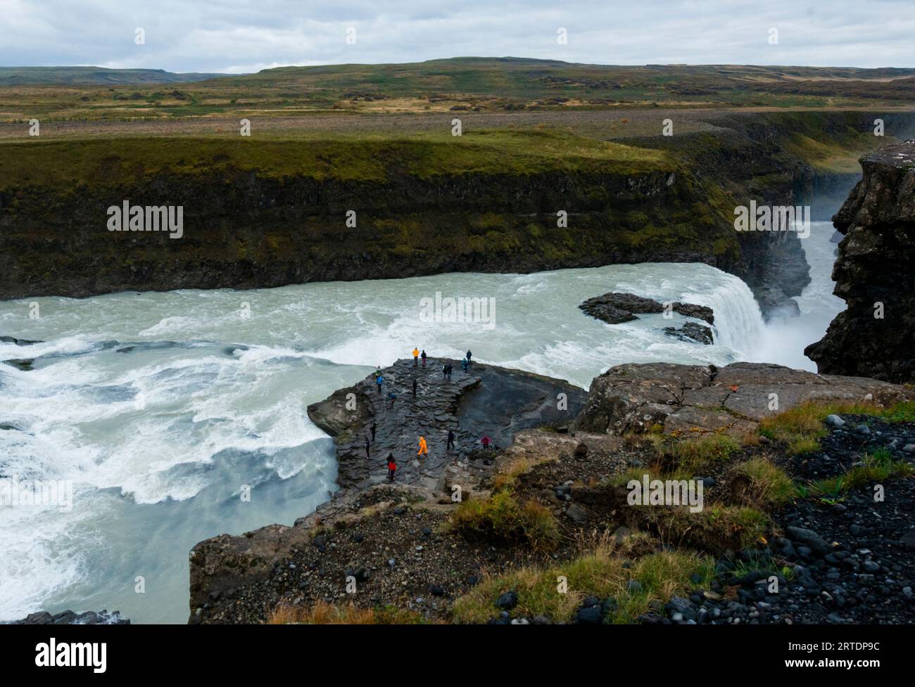 Gullfoss, Iceland. The famous waterfalls of Gullfoss, in the polar ...