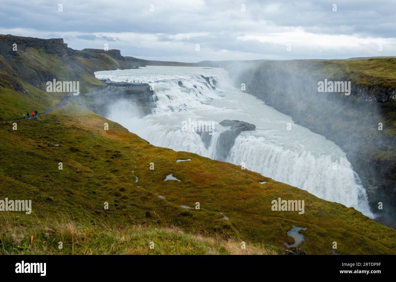 Gullfoss, Iceland. The famous waterfalls of Gullfoss, in the polar ...
