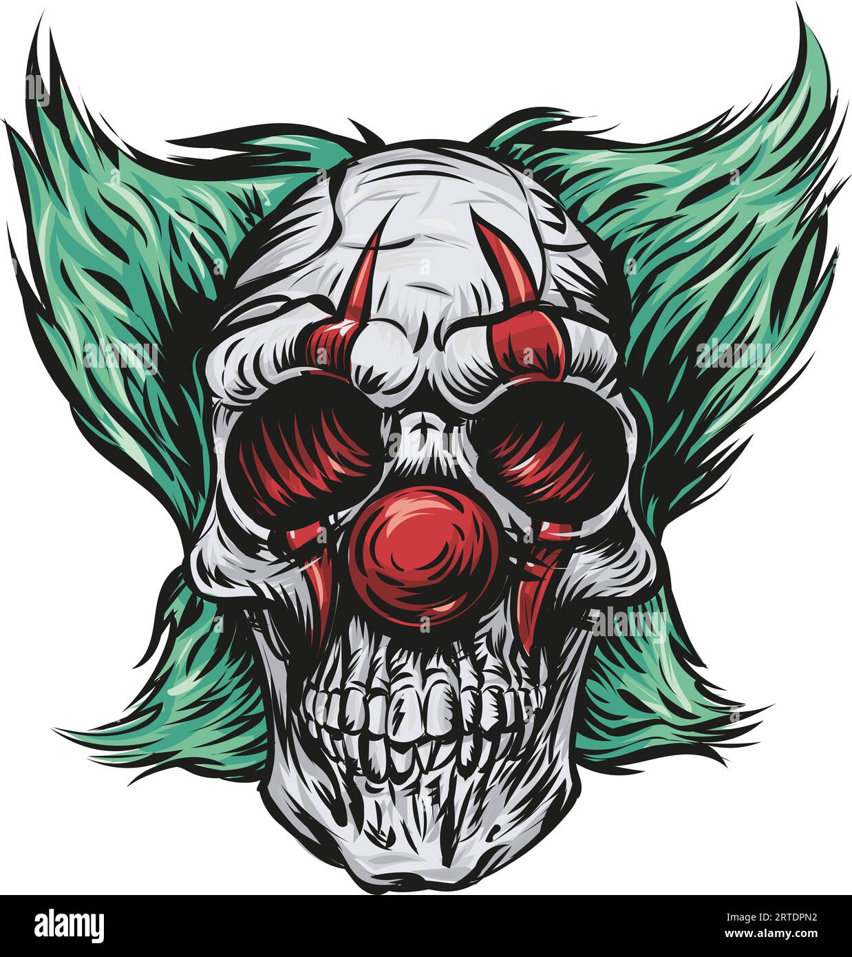 Killer Clown Skull Tattoos