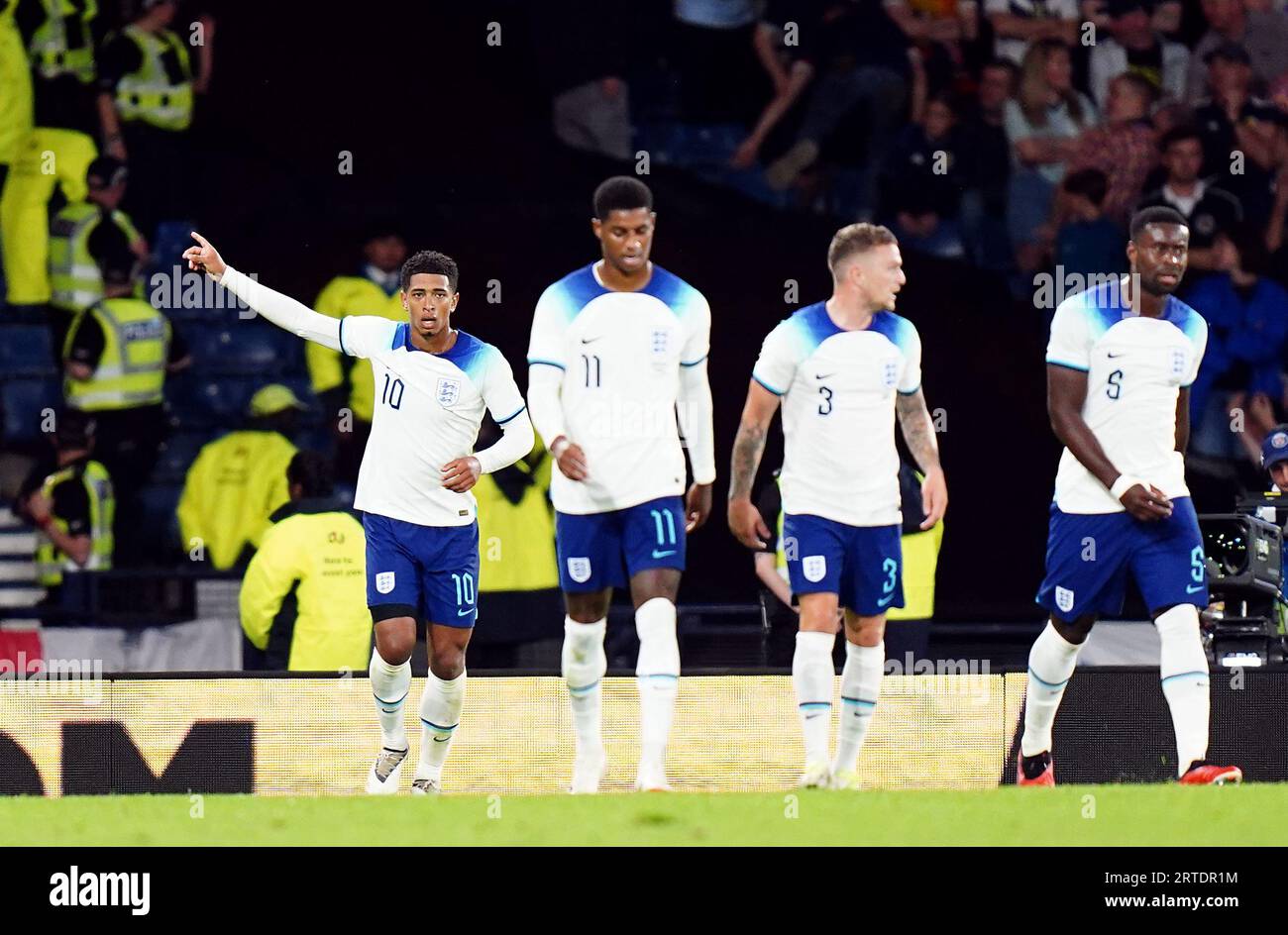 England's Jude Bellingham celebrates scoring their side's second goal ...
