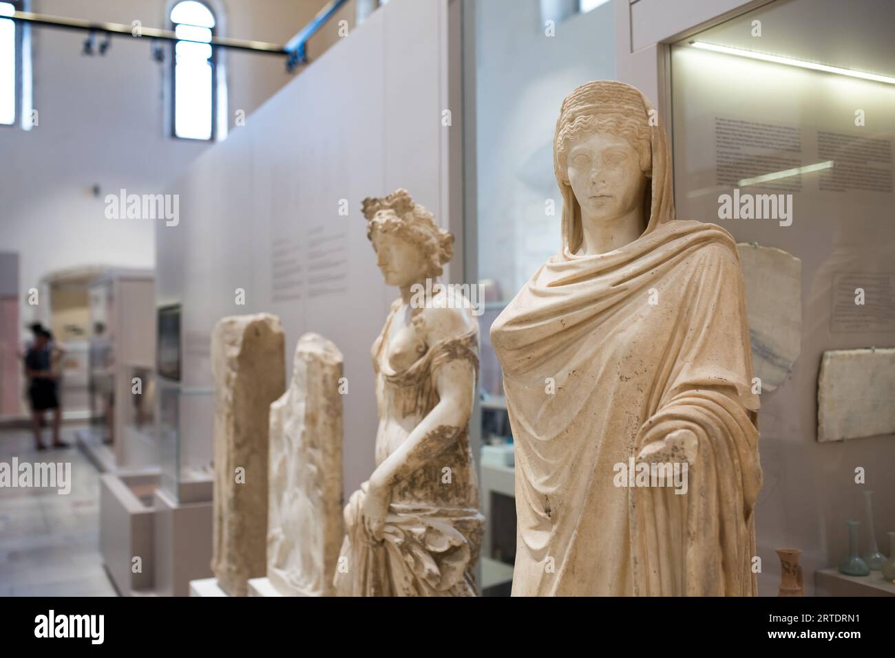 Ancient Greek sculptures exhibited in a museum Stock Photo - Alamy