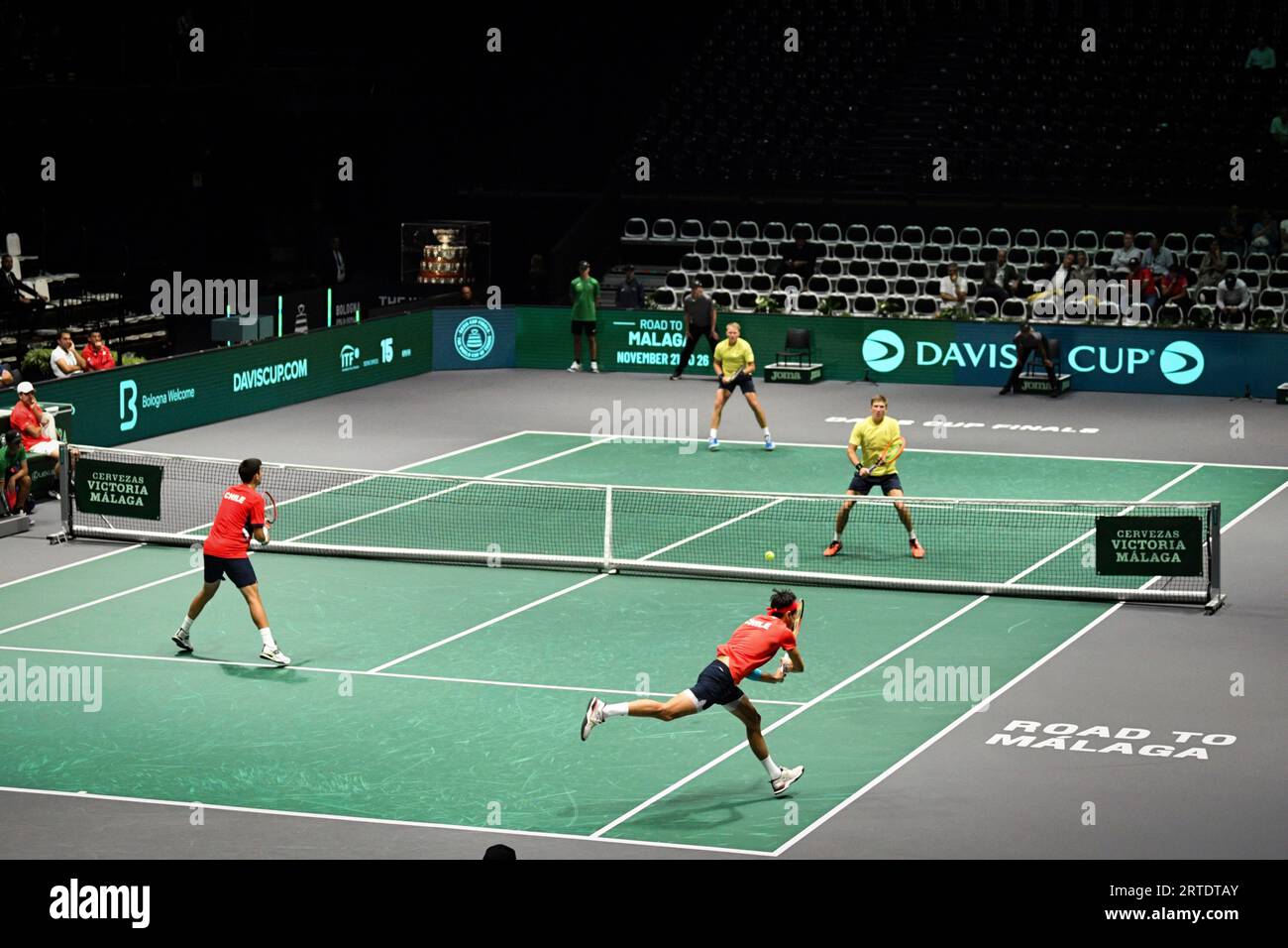 Chile's Alejandro Tabilo and Tomas Barrios Vera in action during their ...