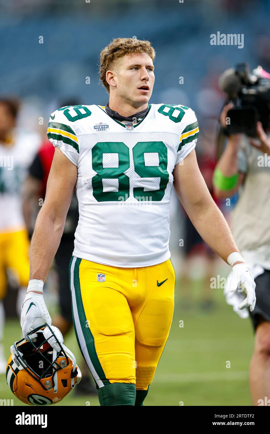 Green Bay Packers tight end Ben Sims (89) walks off the field after an ...